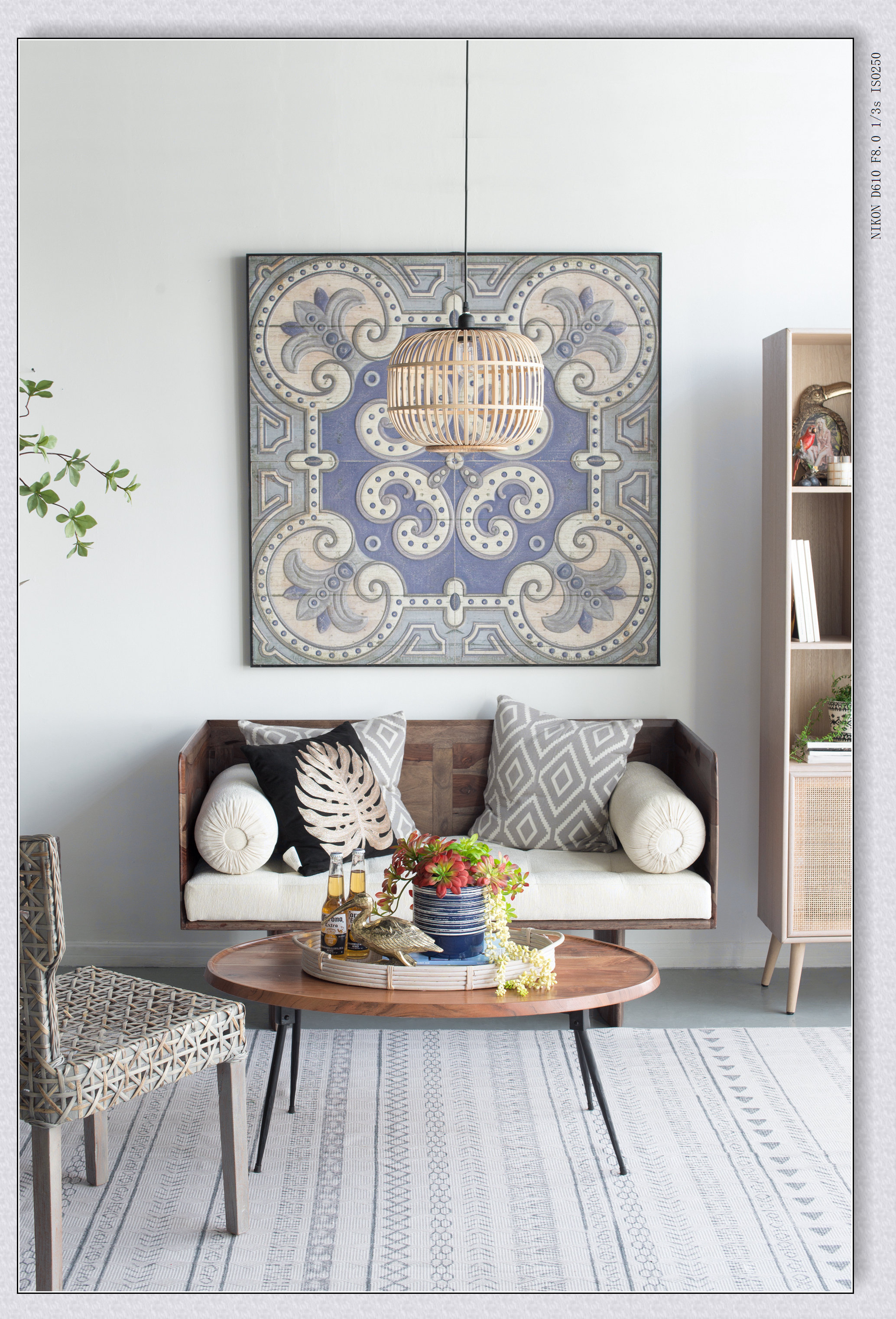 17 Stories 39x26x16" Oval Cofe Table acacia wood and iron Practical ...