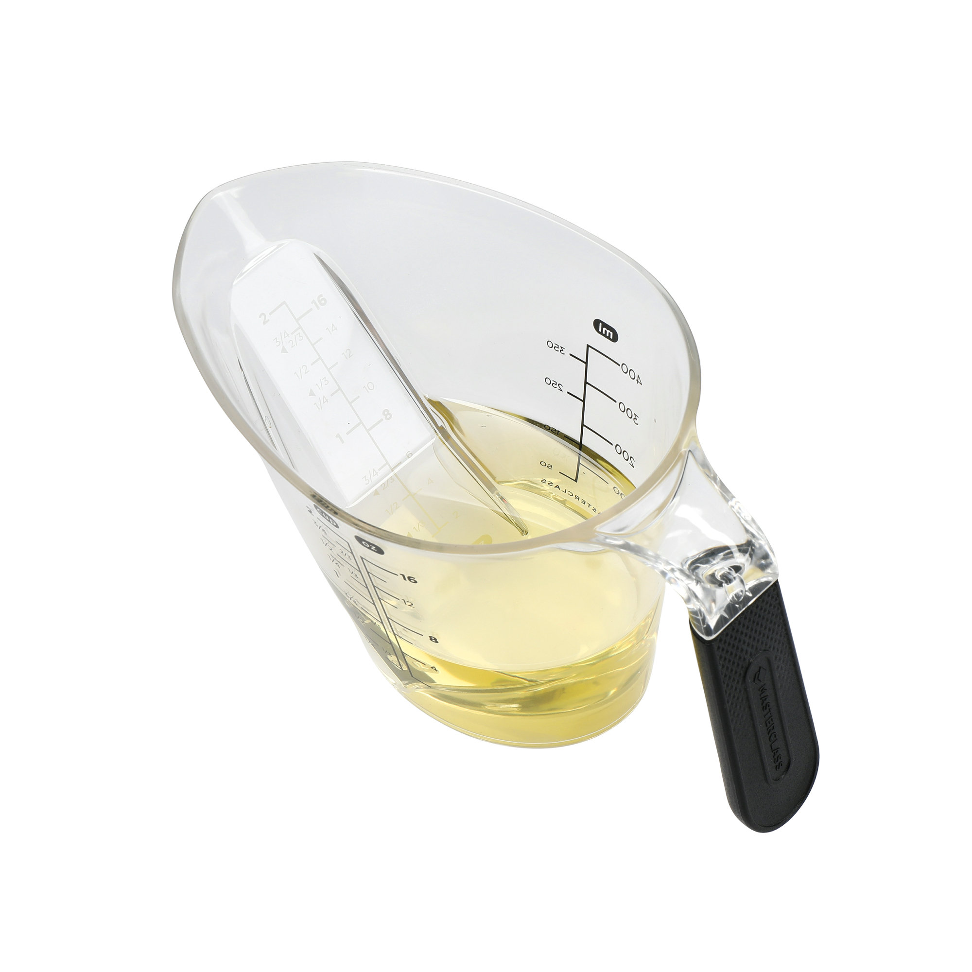 MasterClass Angled Measuring Jug, Clear Plastic Jug with Handle ...