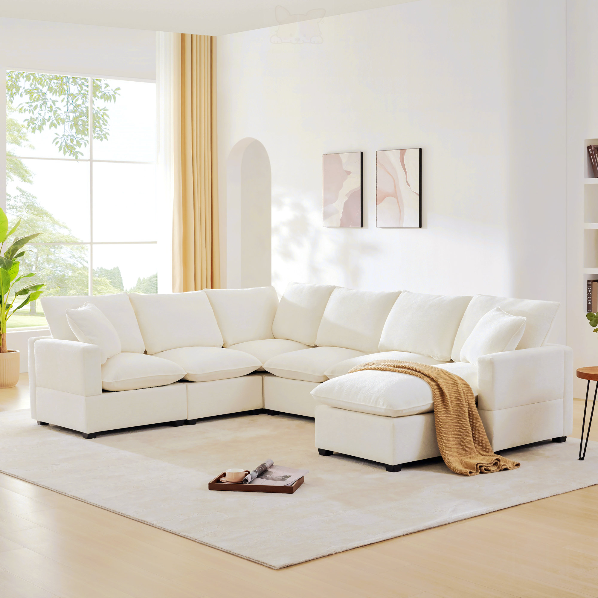 Hokku Designs 110*84" Modern U Shape Modular Sofa - Wayfair Canada