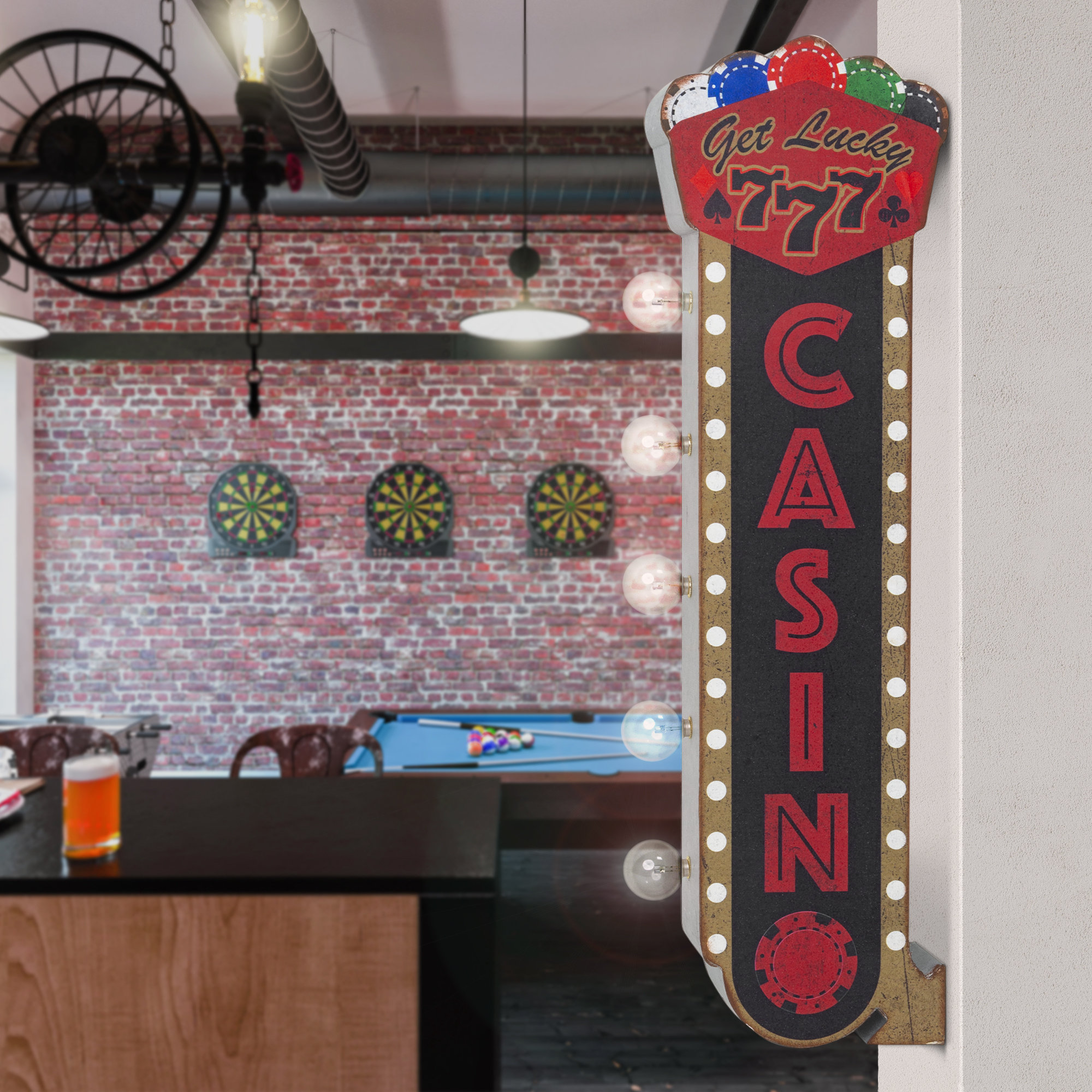 Trinx Get Lucky Casino Wall Décor | Wayfair