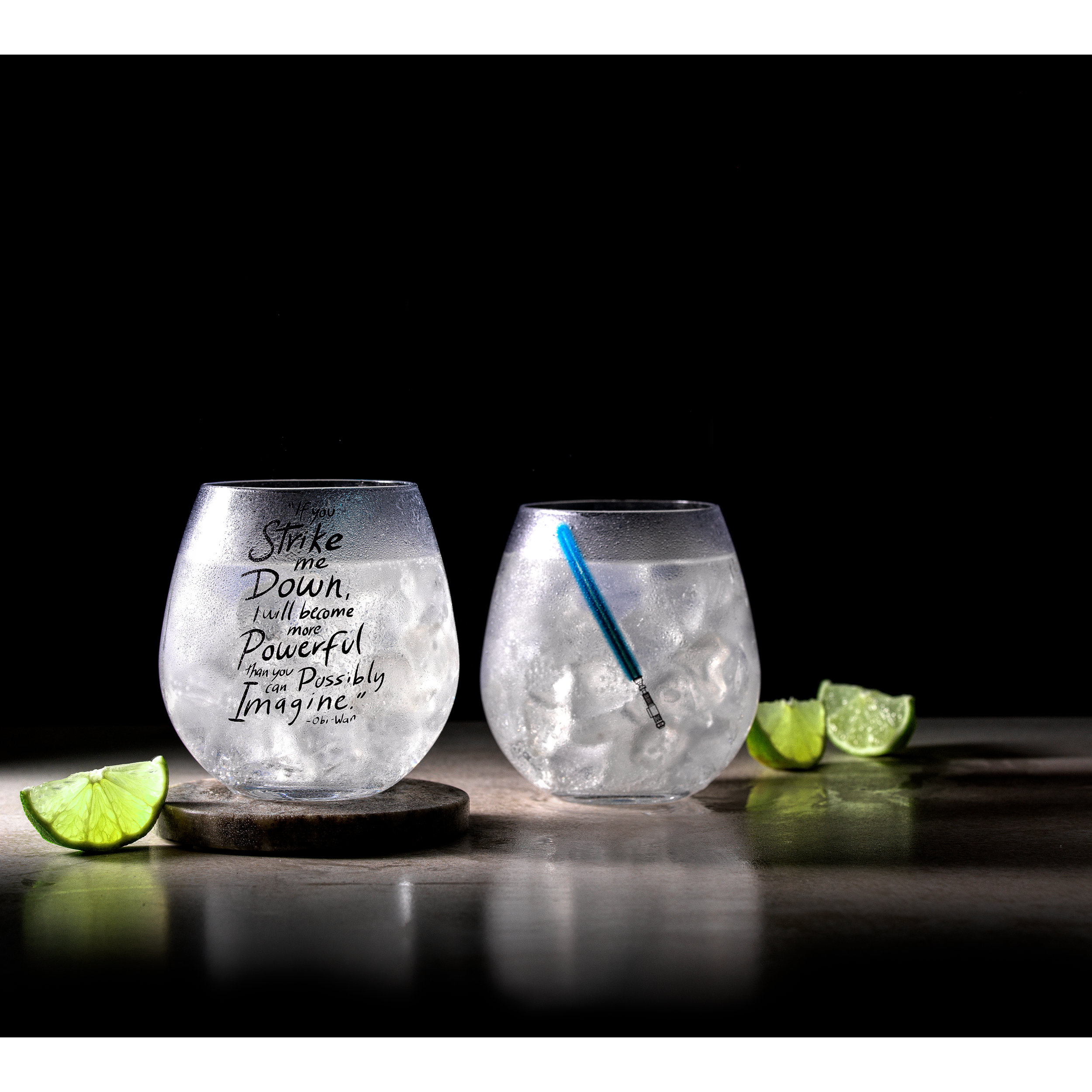 JoyJolt Star Wars New Hope Obi-Wan Kenobi Blue Lightsaber Stemless ...