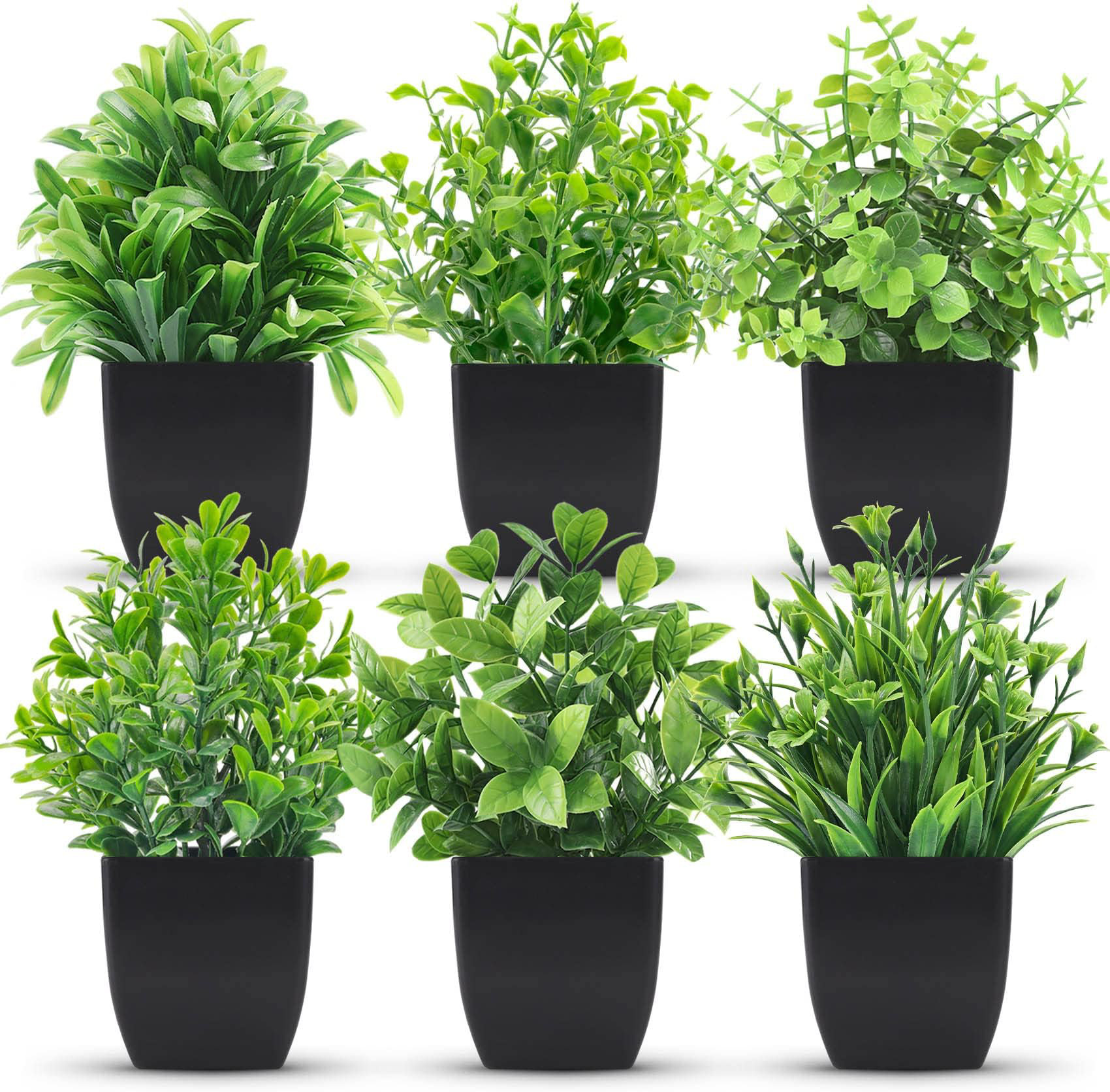 Ophelia & Co. 6 Pack Fake Plants Mini Artificial Plants for Home Office ...