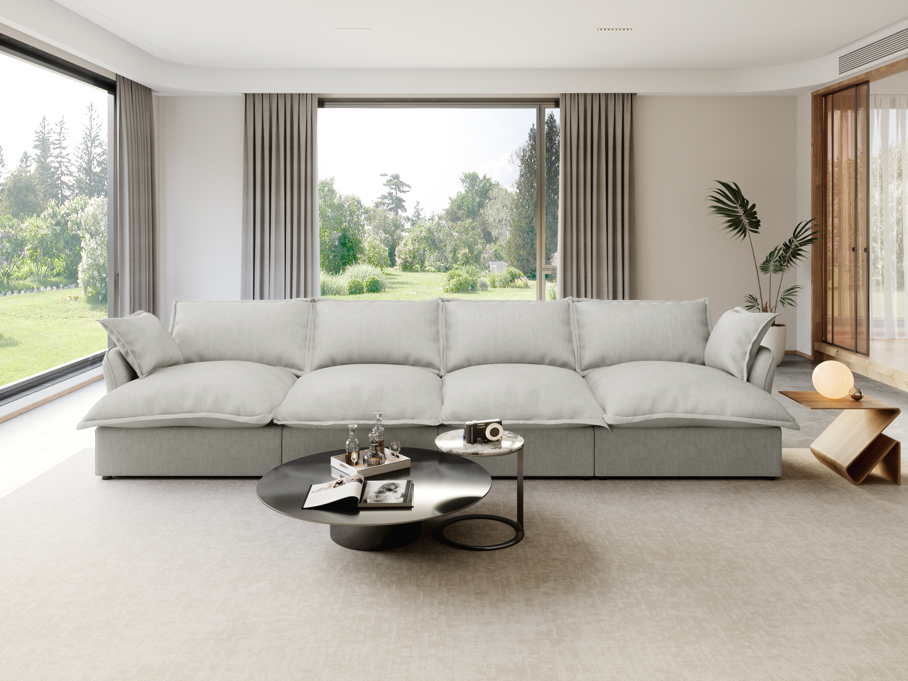 Hokku Designs Modular Sectional Couch Down Filled Sofa, Comfty ...