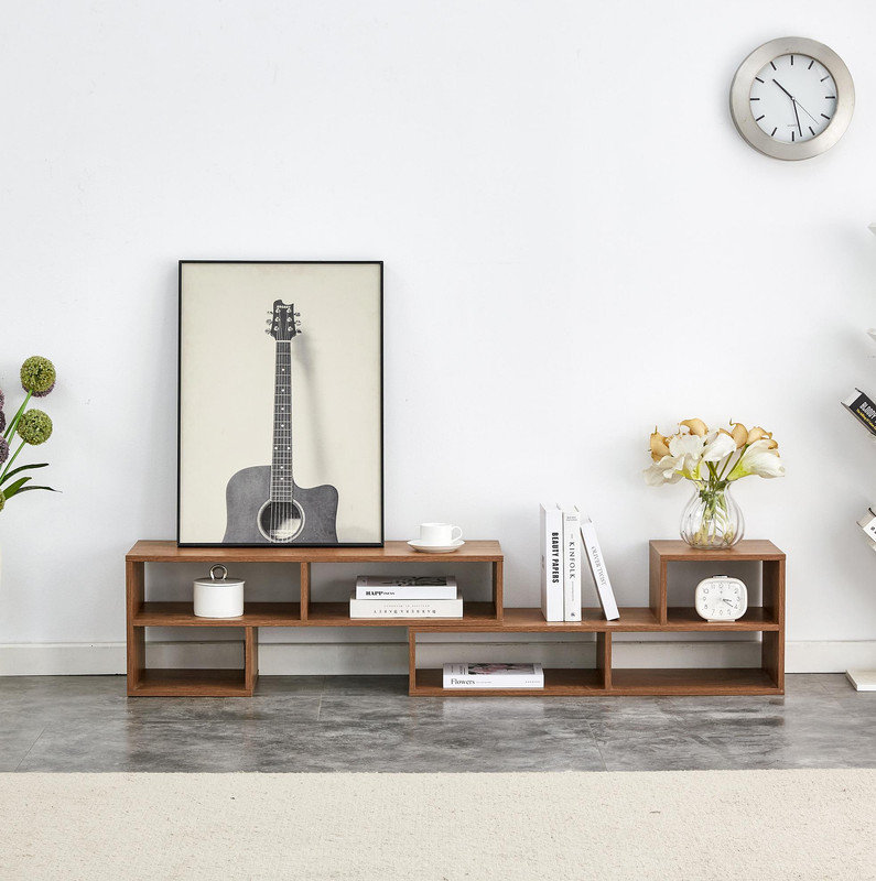 Latitude Run® Modular 2-Piece TV Console - L-Shaped Media Stand with ...