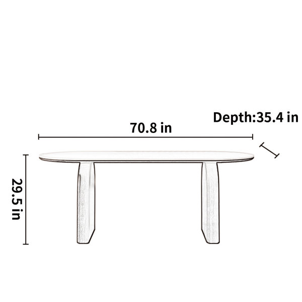 Greyleigh Modern Simple High-end Tables Oval Dining Table | Wayfair