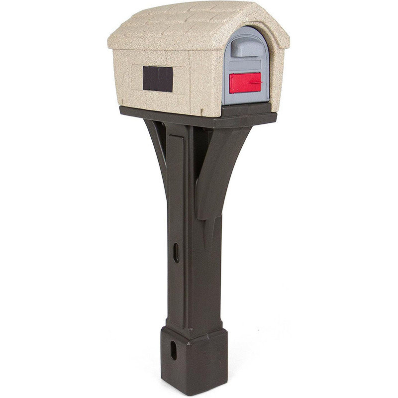 ZILNOX Classic Home Plastic Residential Mailbox with 2 Access Doors ...