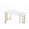 Ivy Bronx Desks, Modern White & Gold Writing Desk with Open Base ...