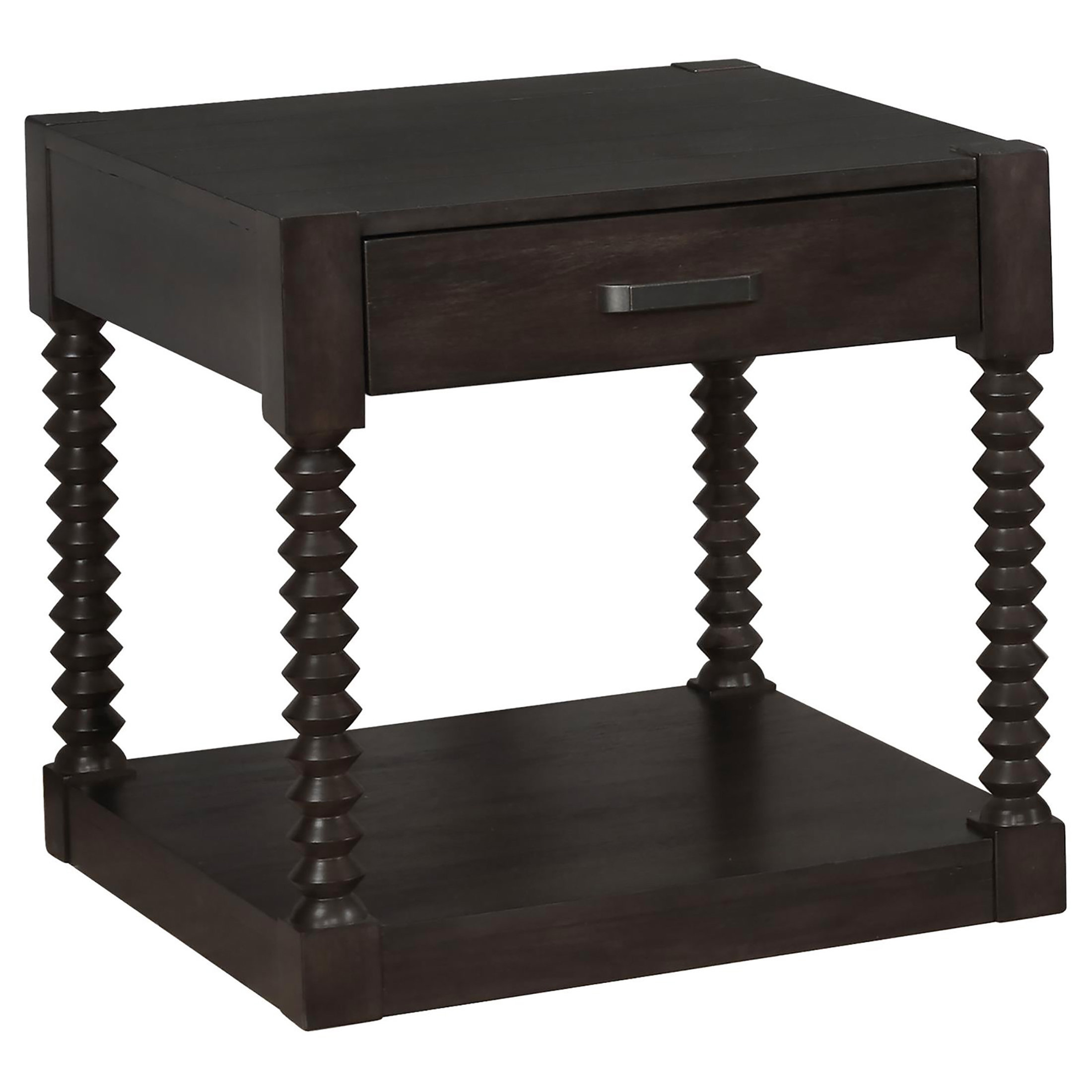 Dakota Fields Coffee Bean 1-Drawer End Table | Wayfair