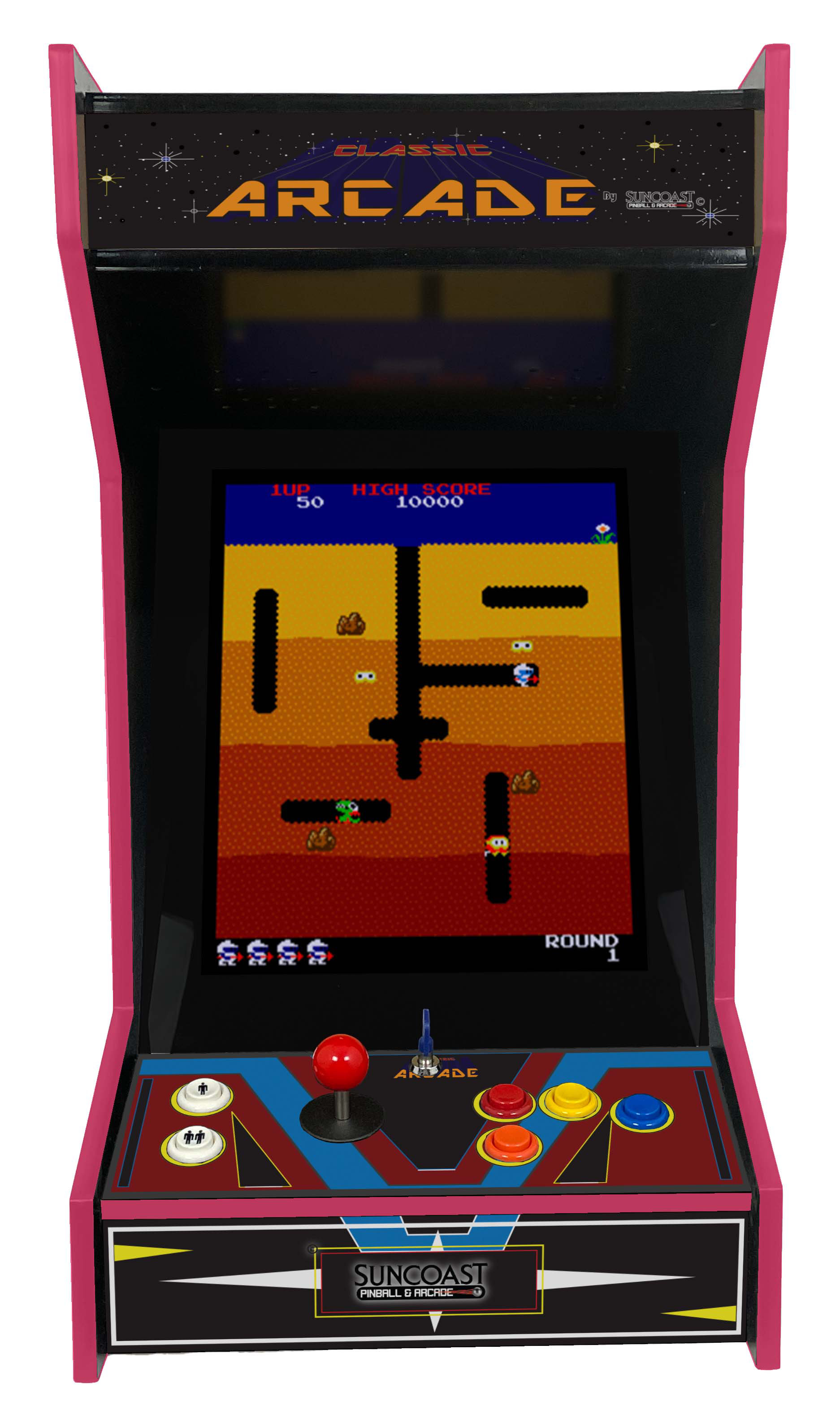 Suncoast Arcade Machine d'arcade de table avec écran de 19 po et 60 jeux rétro - entièrement ...