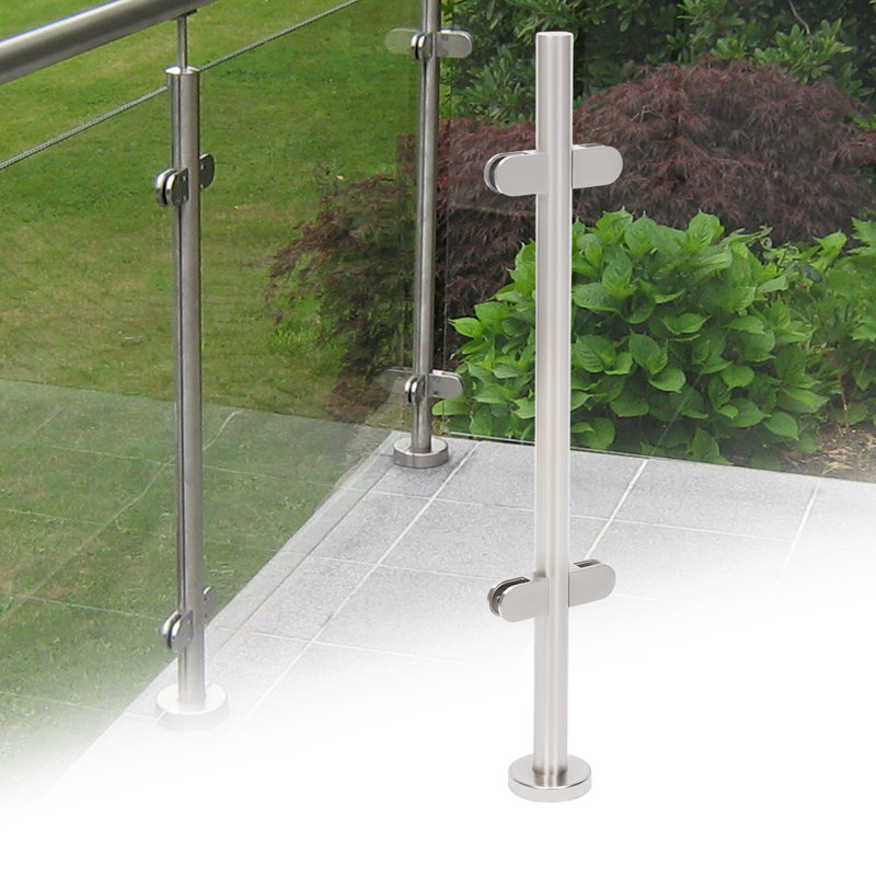 YYBSH Stainless Steel Railing Post (Middle Post) | Wayfair