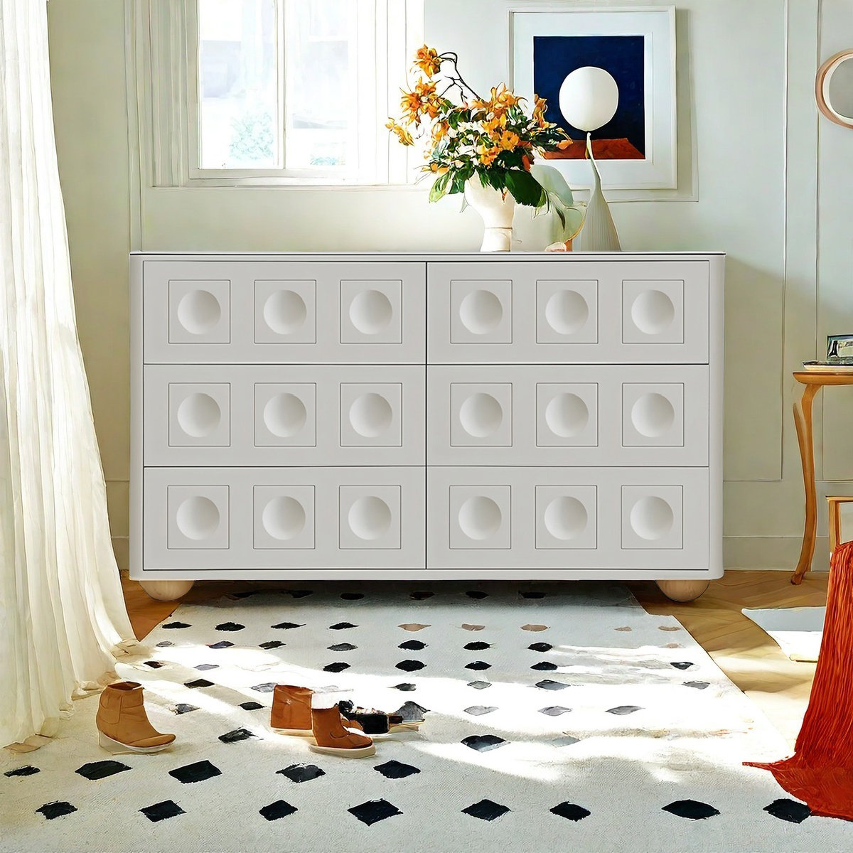 Licalilo Cream Style Bedroom Rock Board Storage Cabinet - Wayfair Canada