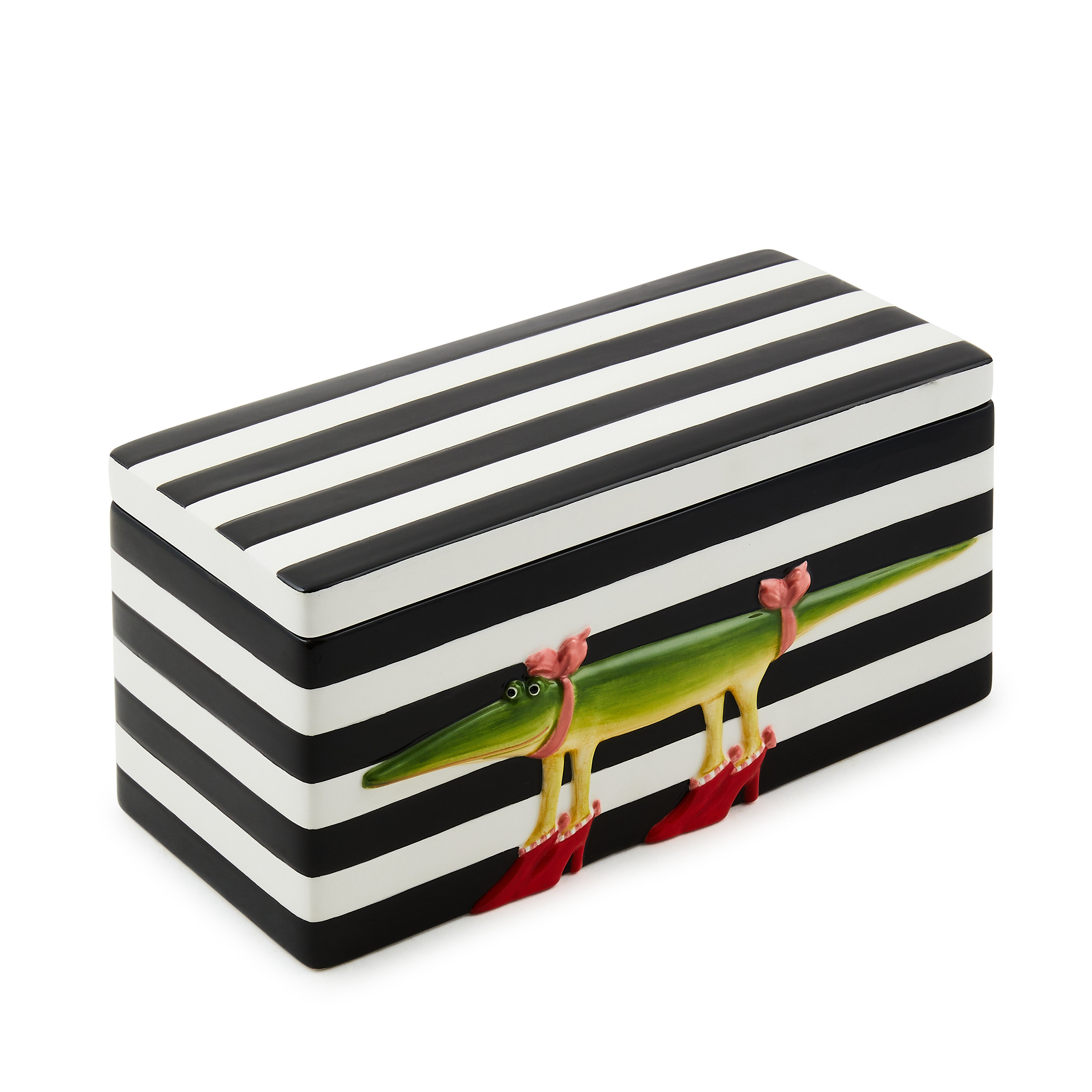 MacKenzie-Childs Patience Brewster Gloria Alligator Lidded Box | Wayfair