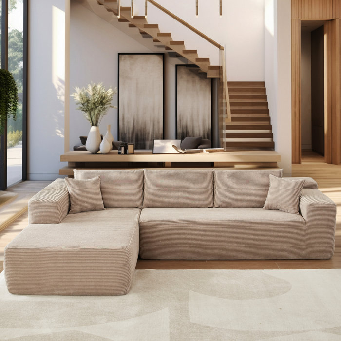 Ebern Designs Natick 2 - Piece Upholstered Sectional | Wayfair