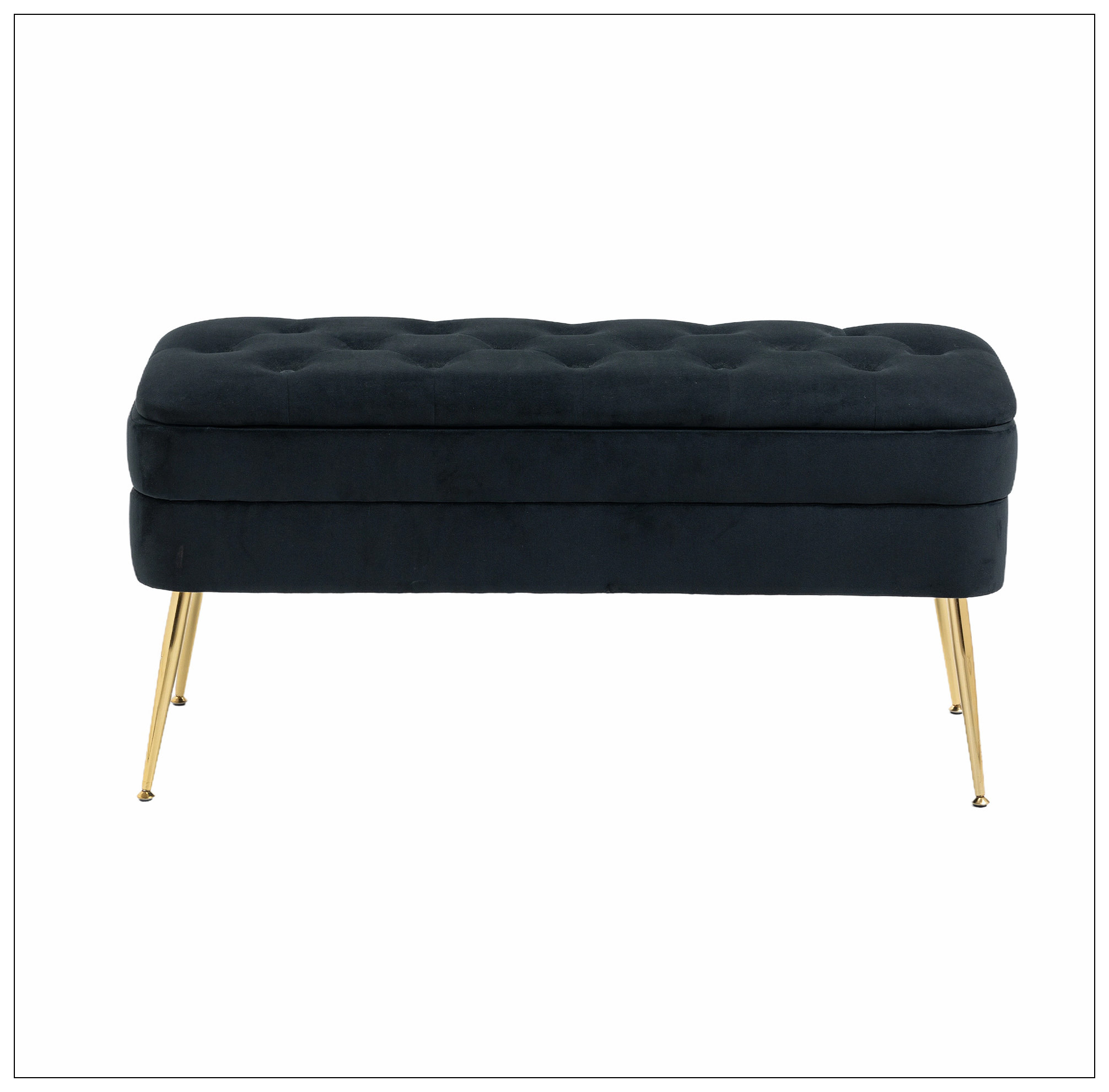 Mercer41 Chilverton Storage Ottoman Bedroom End Bench Upholstered
