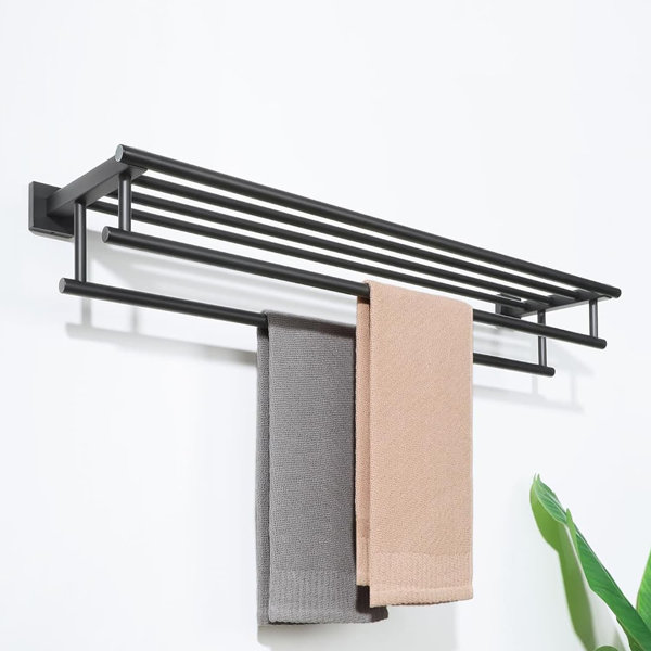 TIBITON Towel Rack, Bathroom Washroom Double Towel Rack, Stainless ...