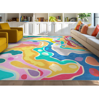 Well Woven Crayola Modern Tile Geometric Bright Multi Color Area Rug ...