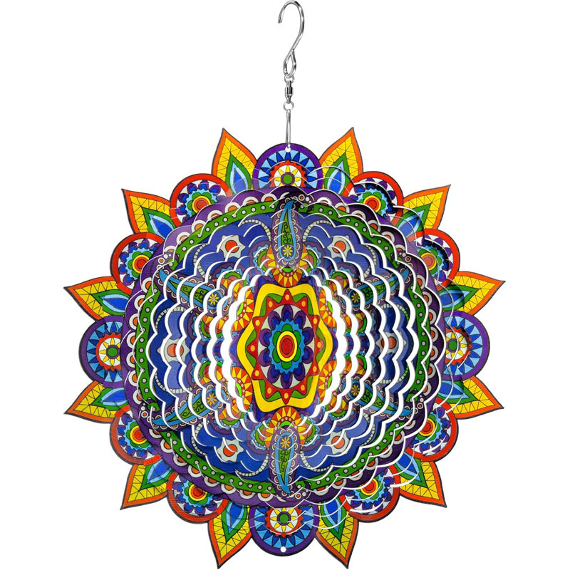 Arlmont & Co. 12inch 3D Metal Wind Spinners | Wayfair
