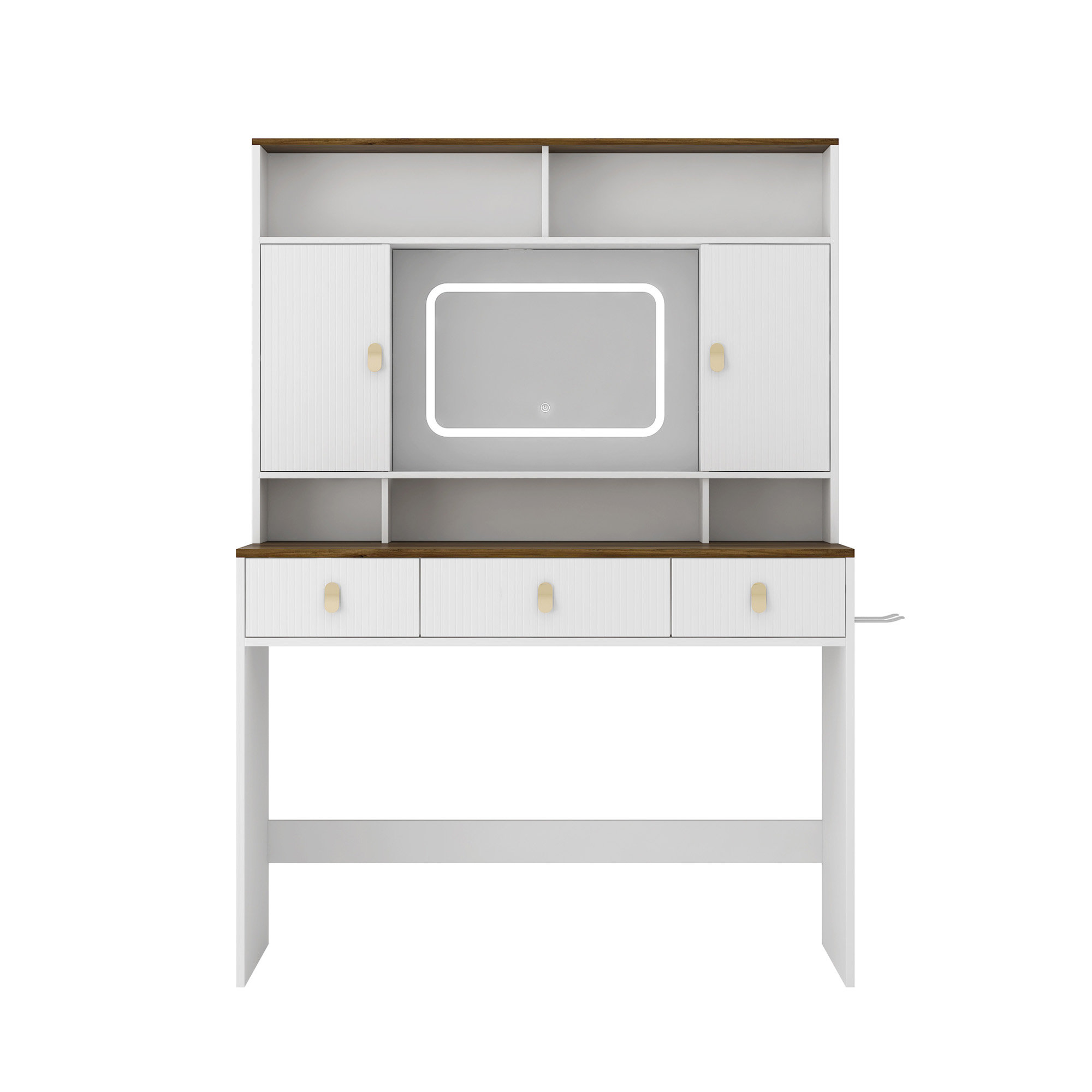 Latitude Run® Farmhouse Dressing Table Makeup Table, 43" Wide Dressing ...