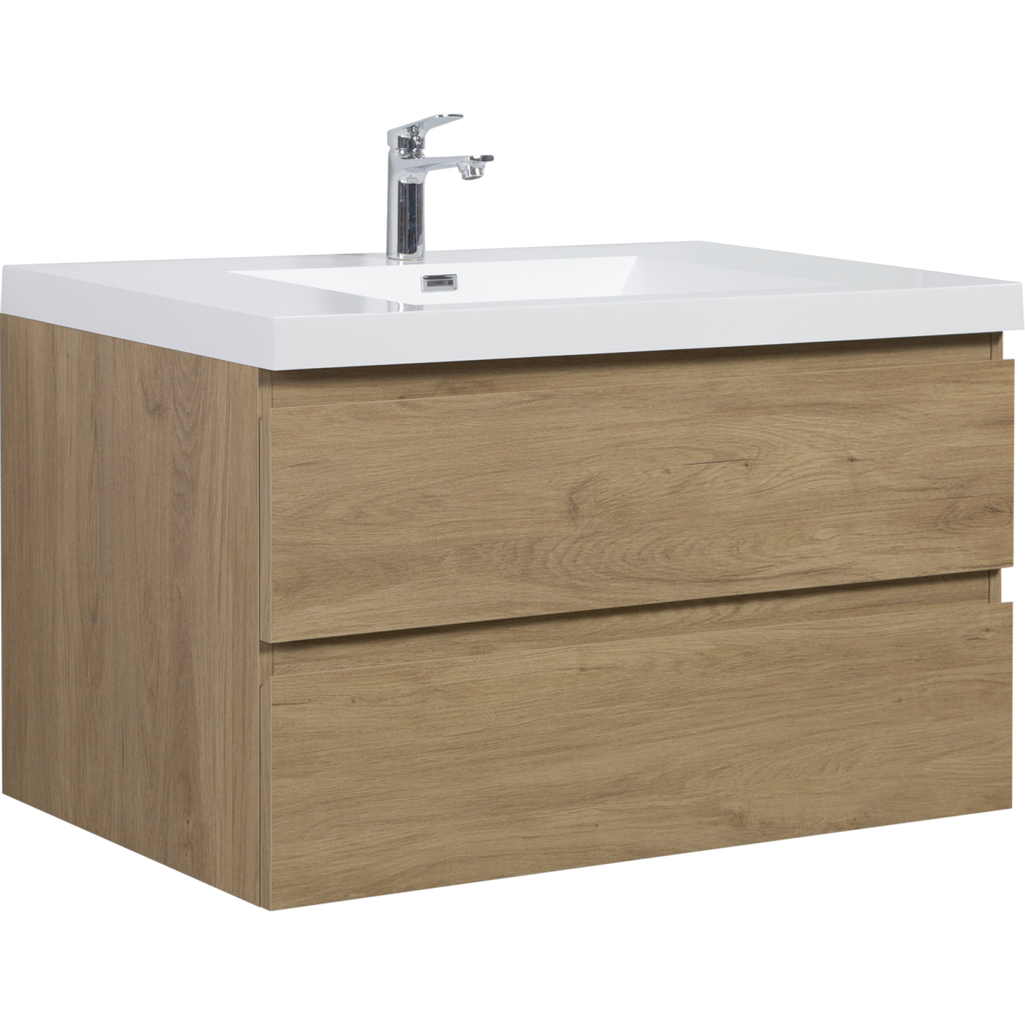 Latitude Run® 42-Inch Floating Bathroom Vanity with Sink and Resin ...