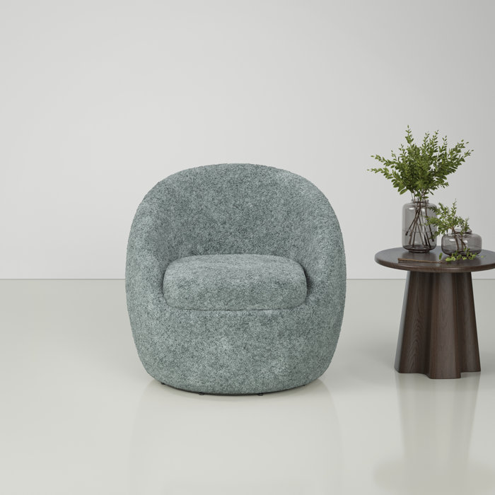 Wrought Studio Jaysaun Upholstered Swivel Barrel Chair & Reviews | Wayfair