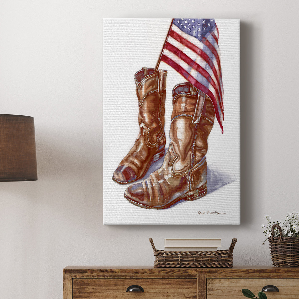 Winston Porter Cowboy Boots I -Gallery Wrapped Cavas | Wayfair