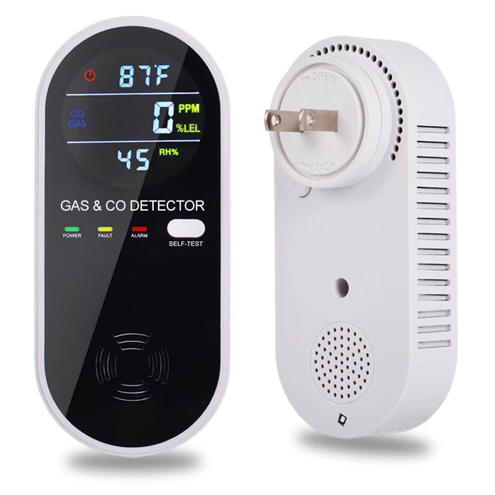 Fashion Finesse Plug In Natural Gas Detector & Carbon Monoxide Detector ...