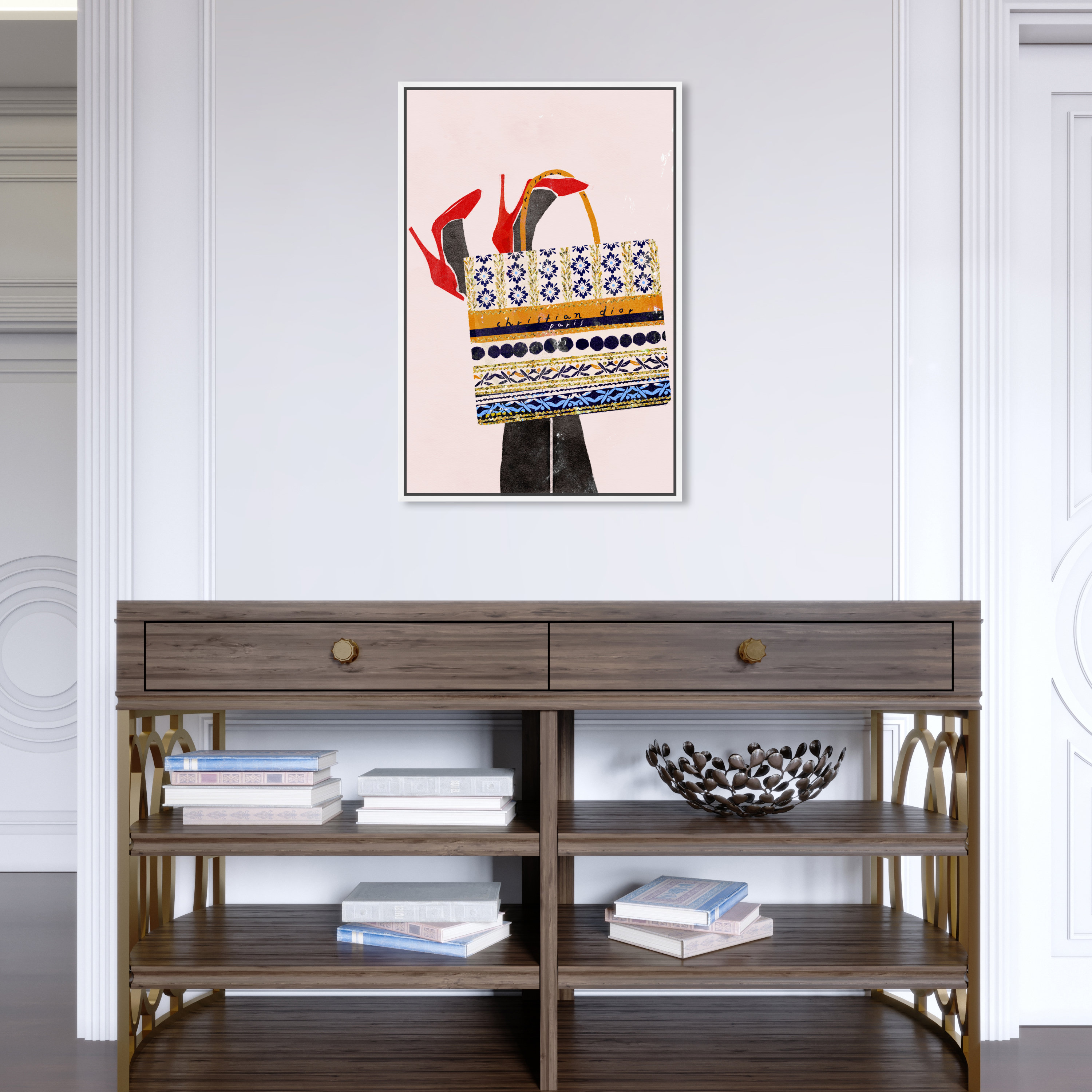 Oliver Gal Glam Pattern Purse " Tote Bag In Embroidered Glam " Painting ...