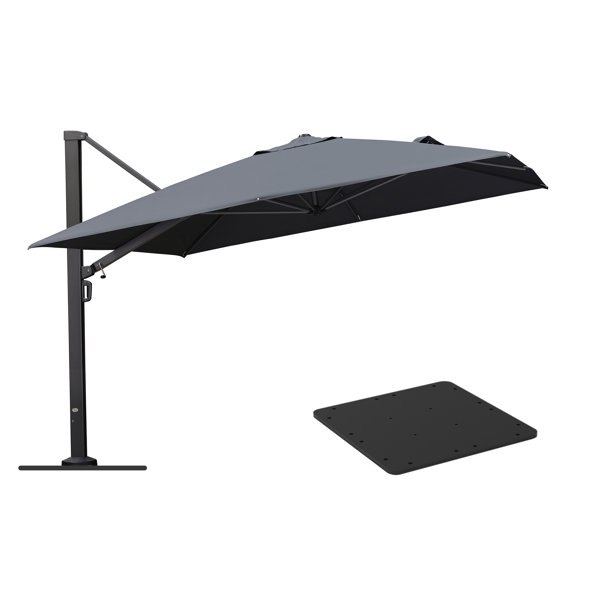 Purple Leaf Outdoor 132" Square Aluminum Cantilever Offset Umbrella ...