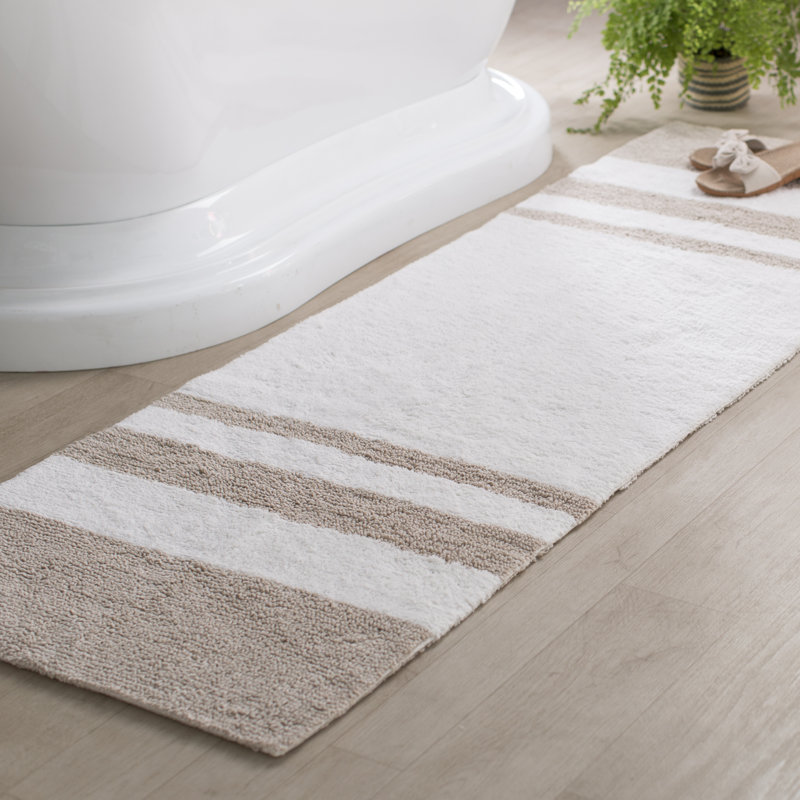Madison Park Cotton Reversible Bath Rug & Reviews | Wayfair