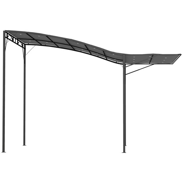 Outsunny Outdoor Pergola and Patio Gazebo, Extendable Side Awning, Sun ...