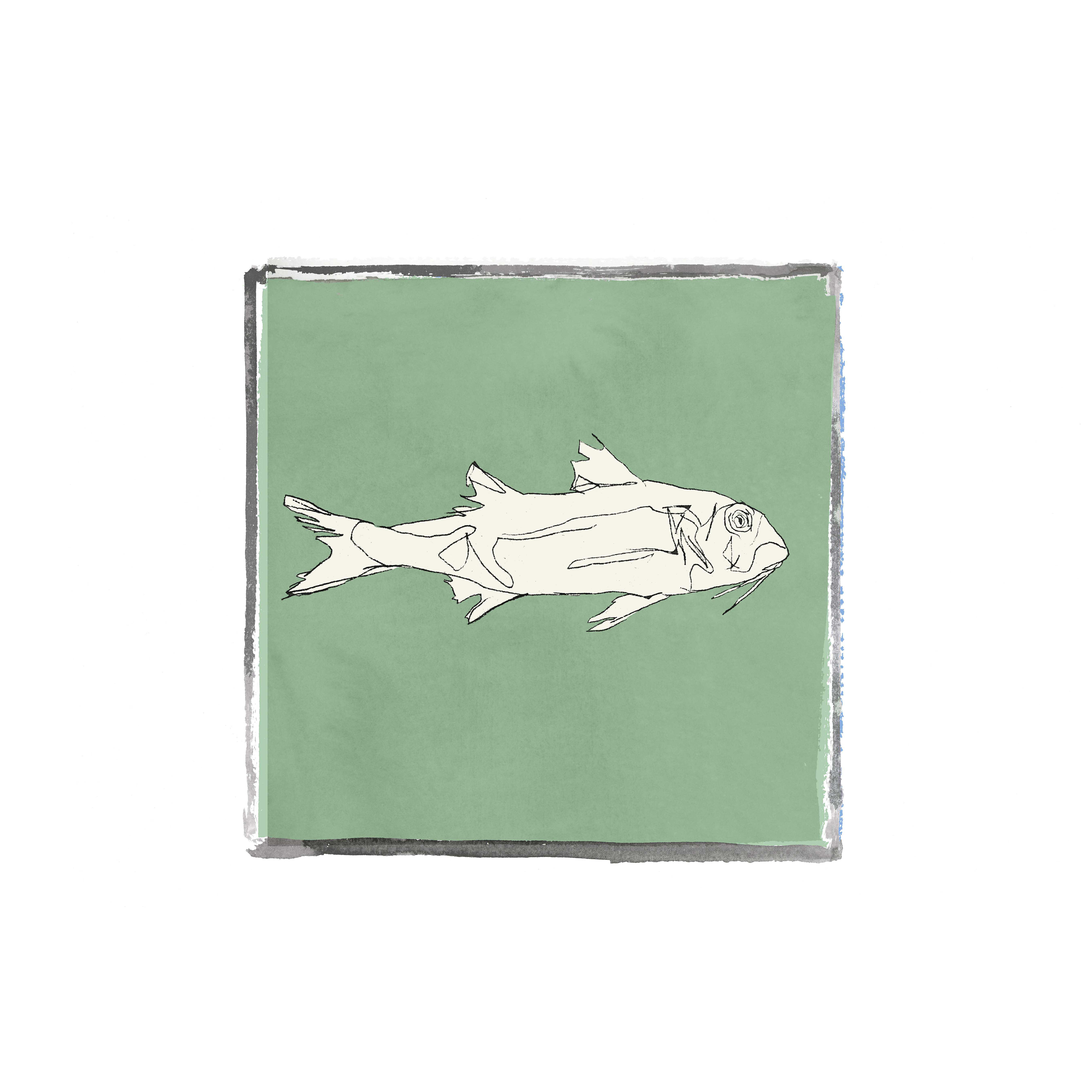 Rosecliff Heights Block Print Fish VII by Cartissi - Wrapped Canvas ...