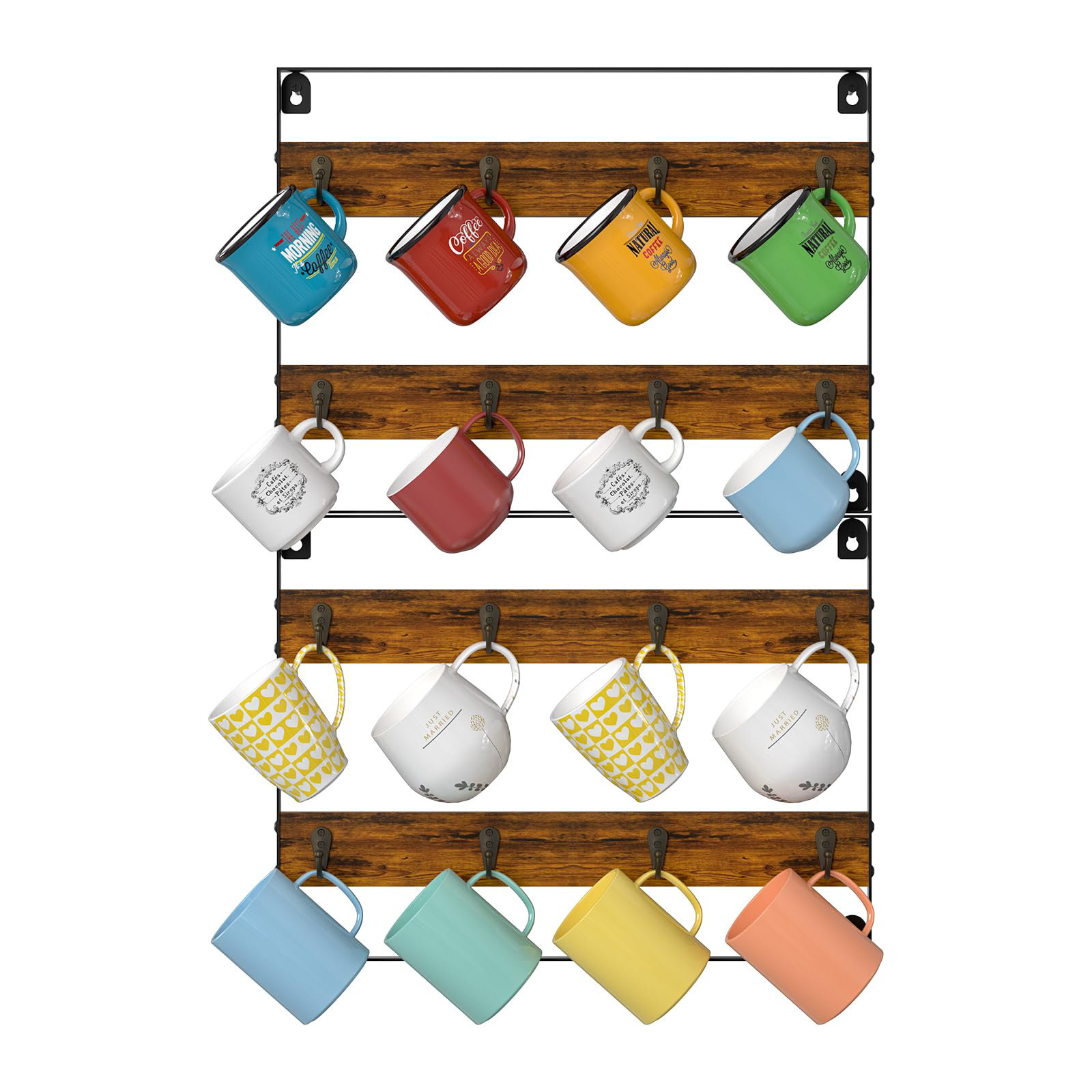 Ophelia & Co. Coffee Mug Holder Wall Mounted - Coffee Cup Holder With ...