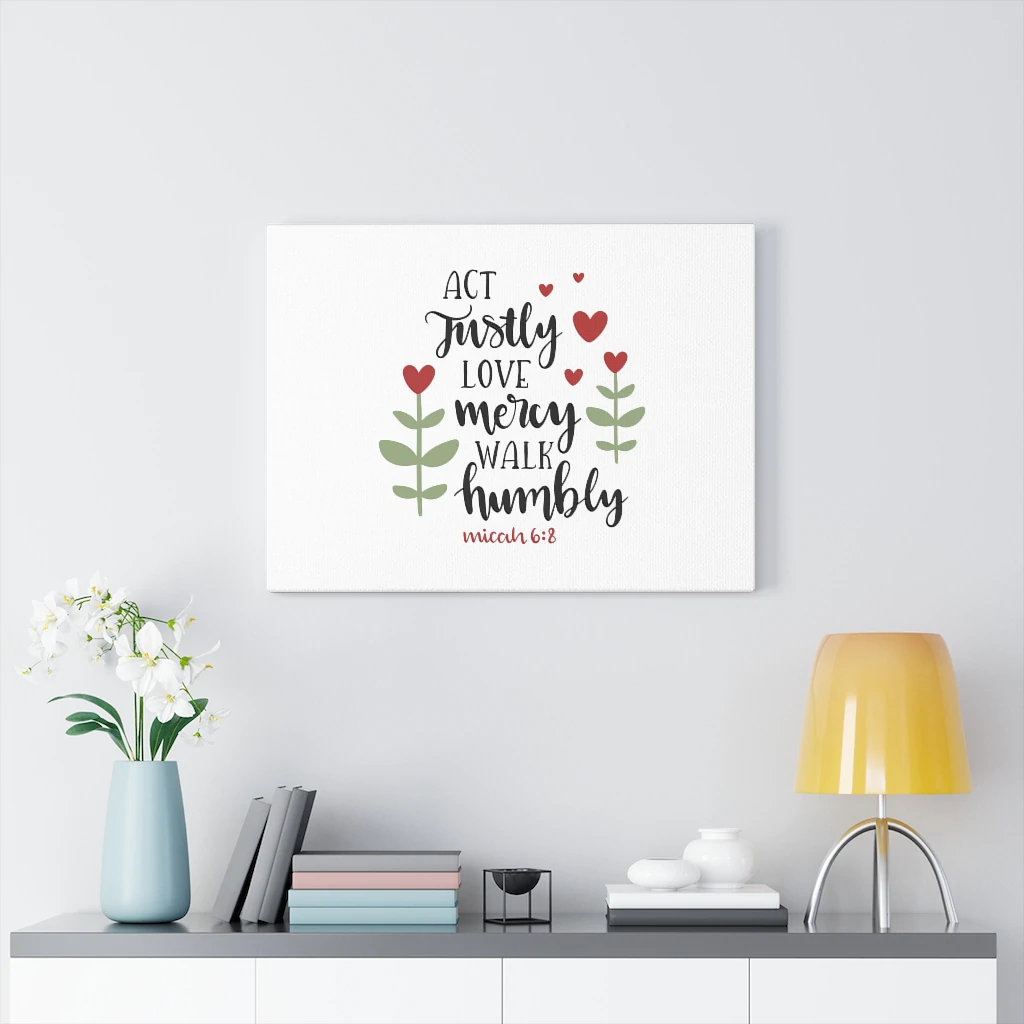 Trinx Act Justly, Love Mercy, Walk Humbly Micah 6:8 Christian Wall Art ...