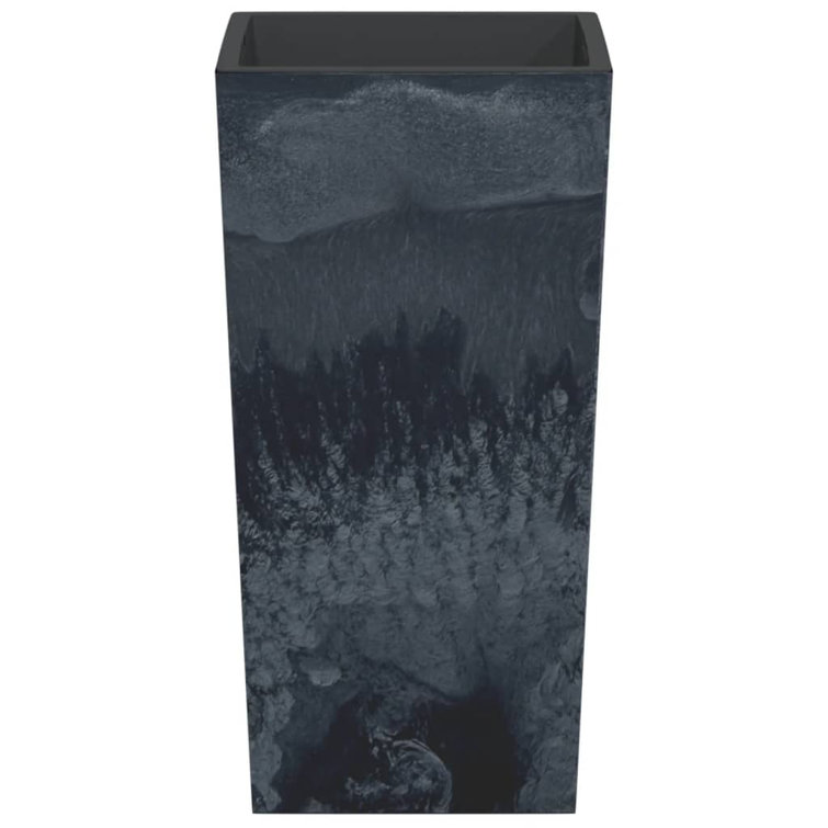 17 Stories Planter with Removable Inner Anthracite 11/26.5L PP Concrete ...