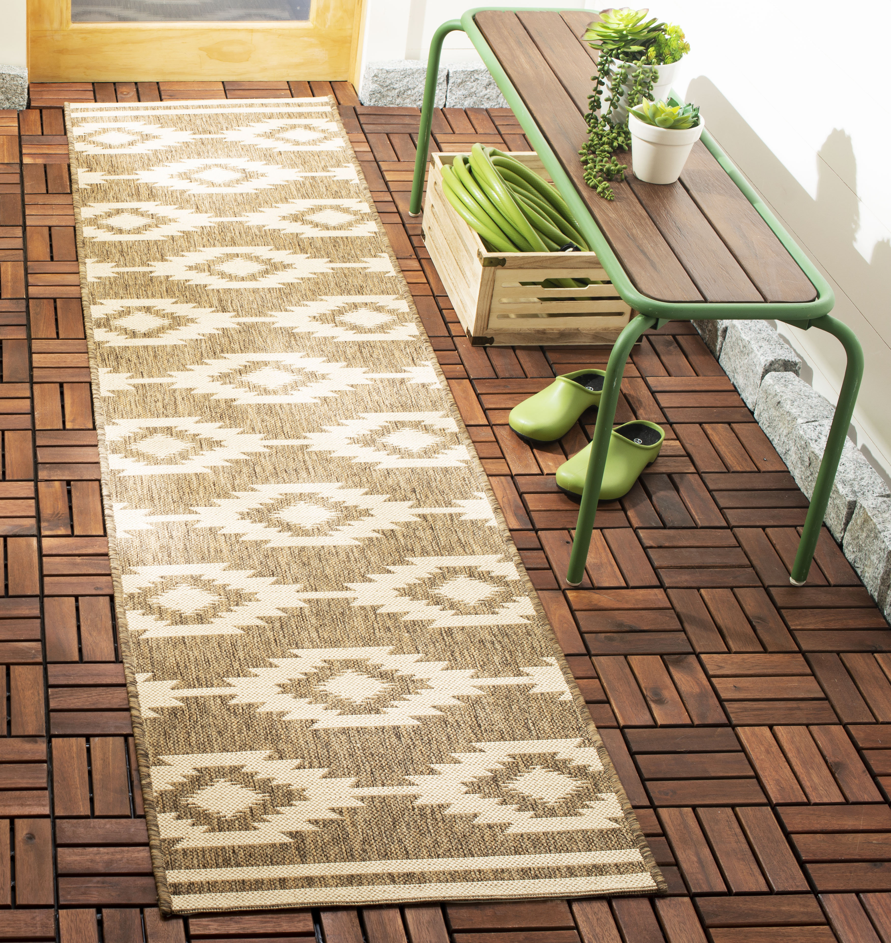 Union Rustic Abbigail Southwestern Brown Indoor/Outdoor Area Rug ...