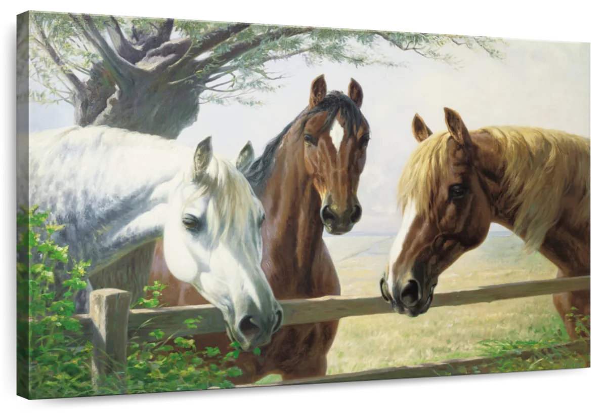 Ebern Designs Old Friends Horses | Wayfair