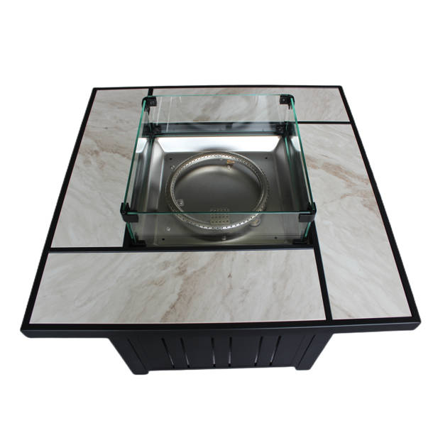 Celestial Fire Glass Square Fire Pit Wind Guard & Reviews | Wayfair