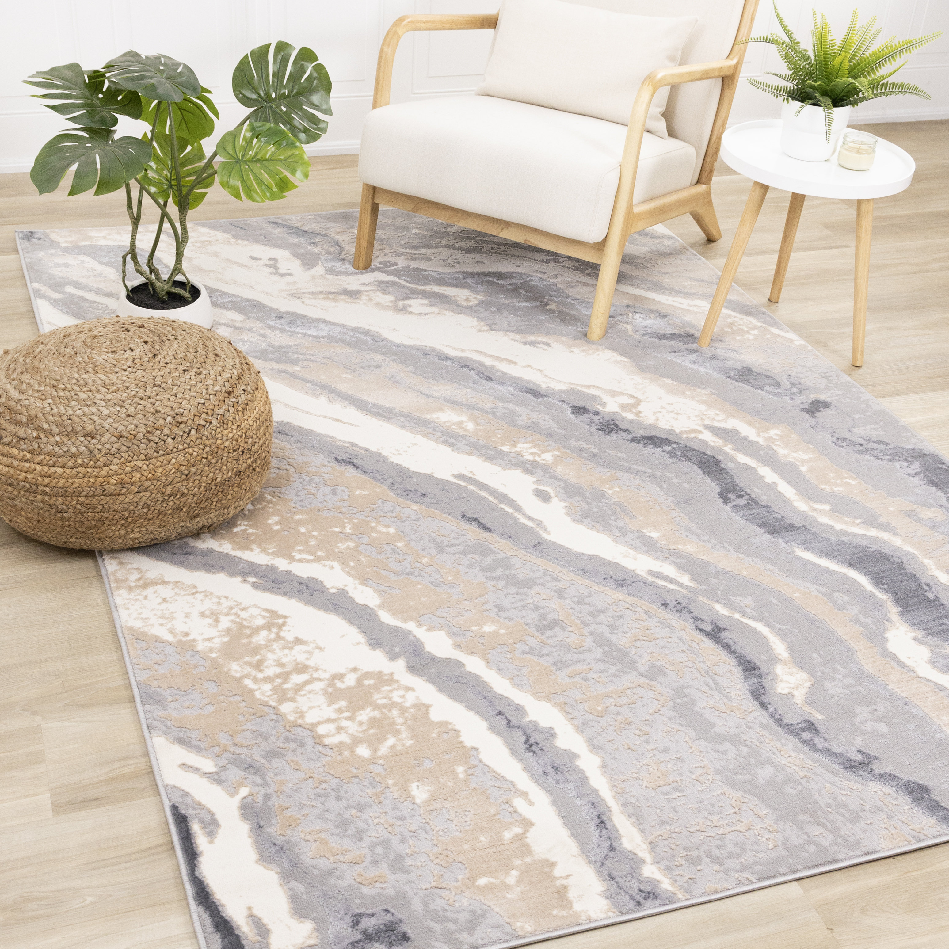 Orren Ellis Zephyr Soft Plush Non Slip Rugs Organic Area Rug Mineral ...
