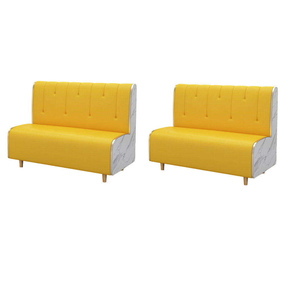 Canadian Linen Modern Simple Luxury Cafe Restaurant Soft Benches Faux ...