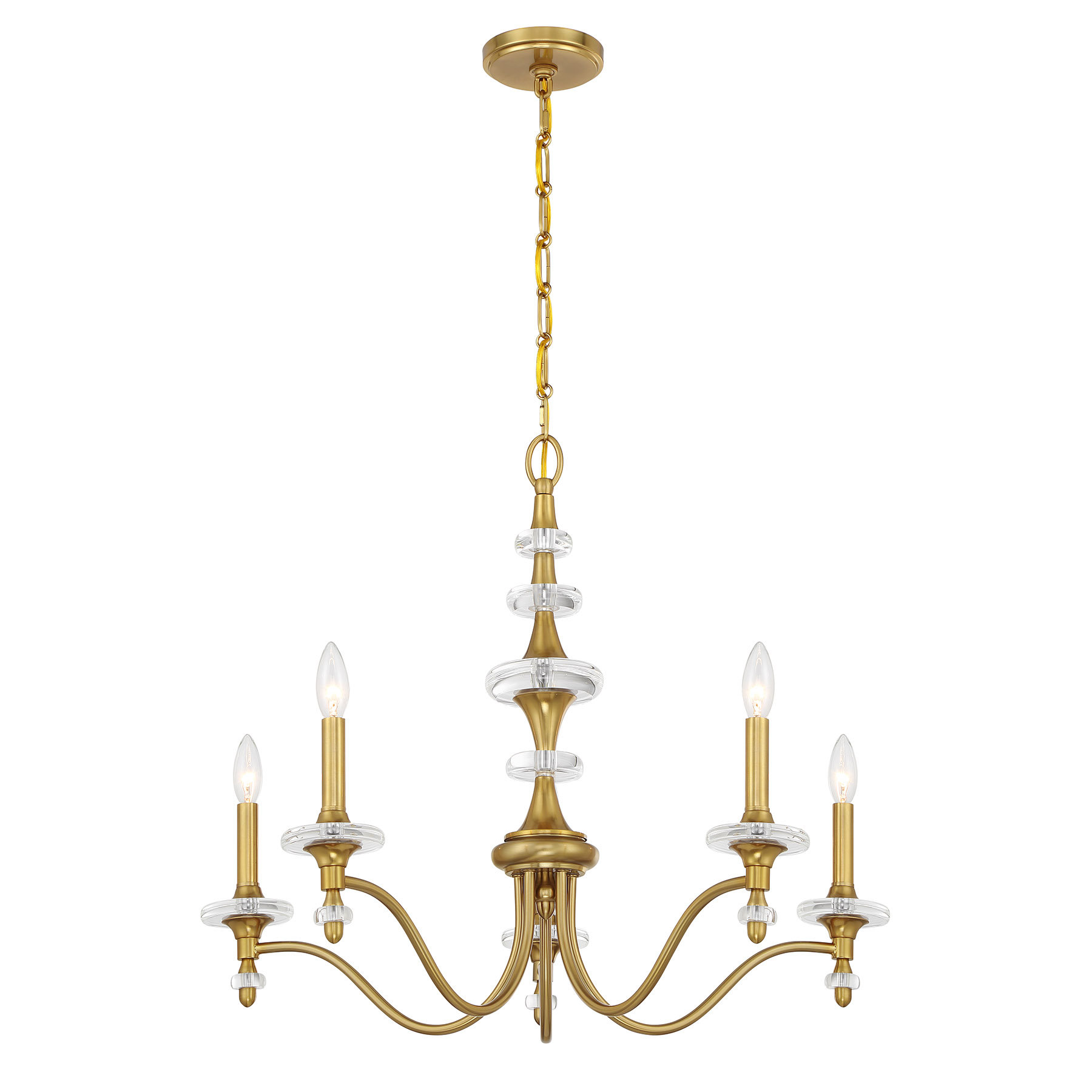 Savoy House Champlain Chandelier in Warm Brass | Wayfair