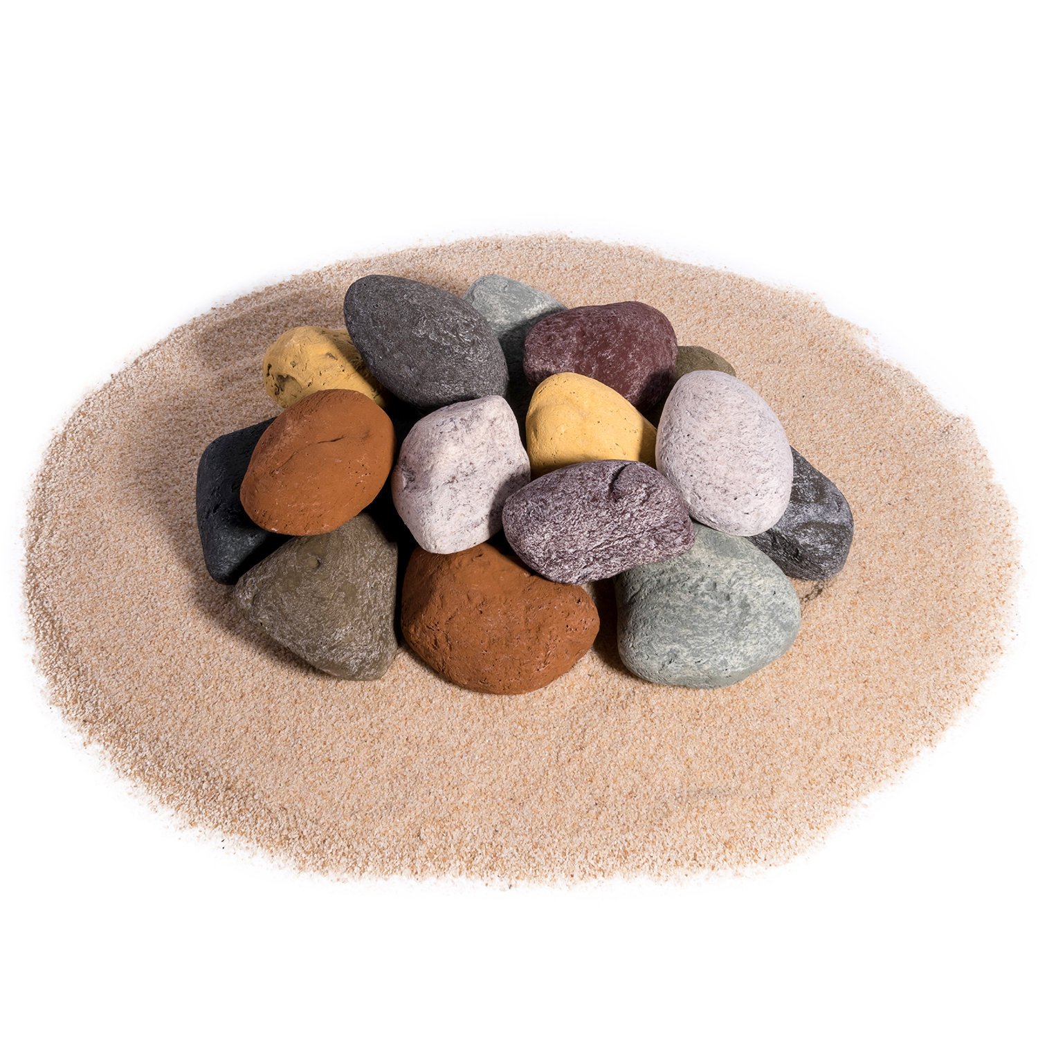 Fire Pit Essentials Mixed River Ceramic Fire Pit Lava Rocks - Wayfair ...