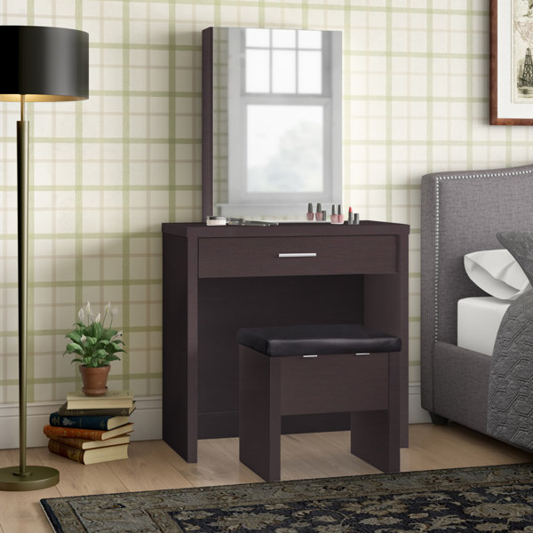 Mercury Row® Allison 2-piece Vanity Set with Lift-Top Stool & Reviews ...