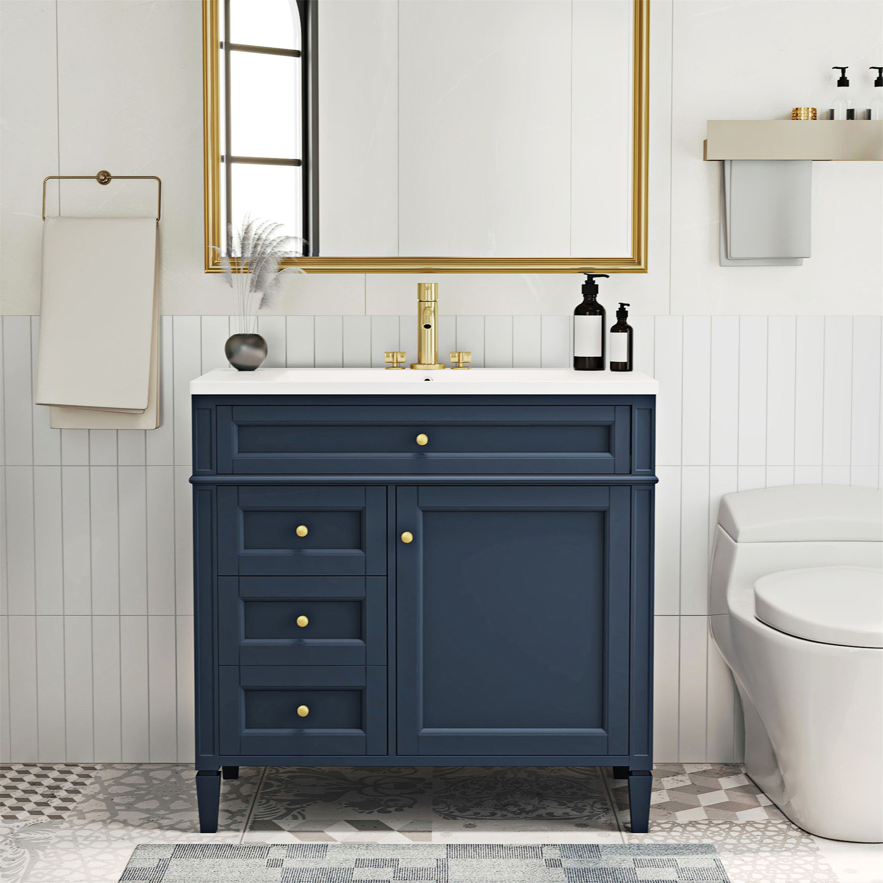 Charlton Home® Modern Bathroom Vanity with Top Sink - Wayfair Canada