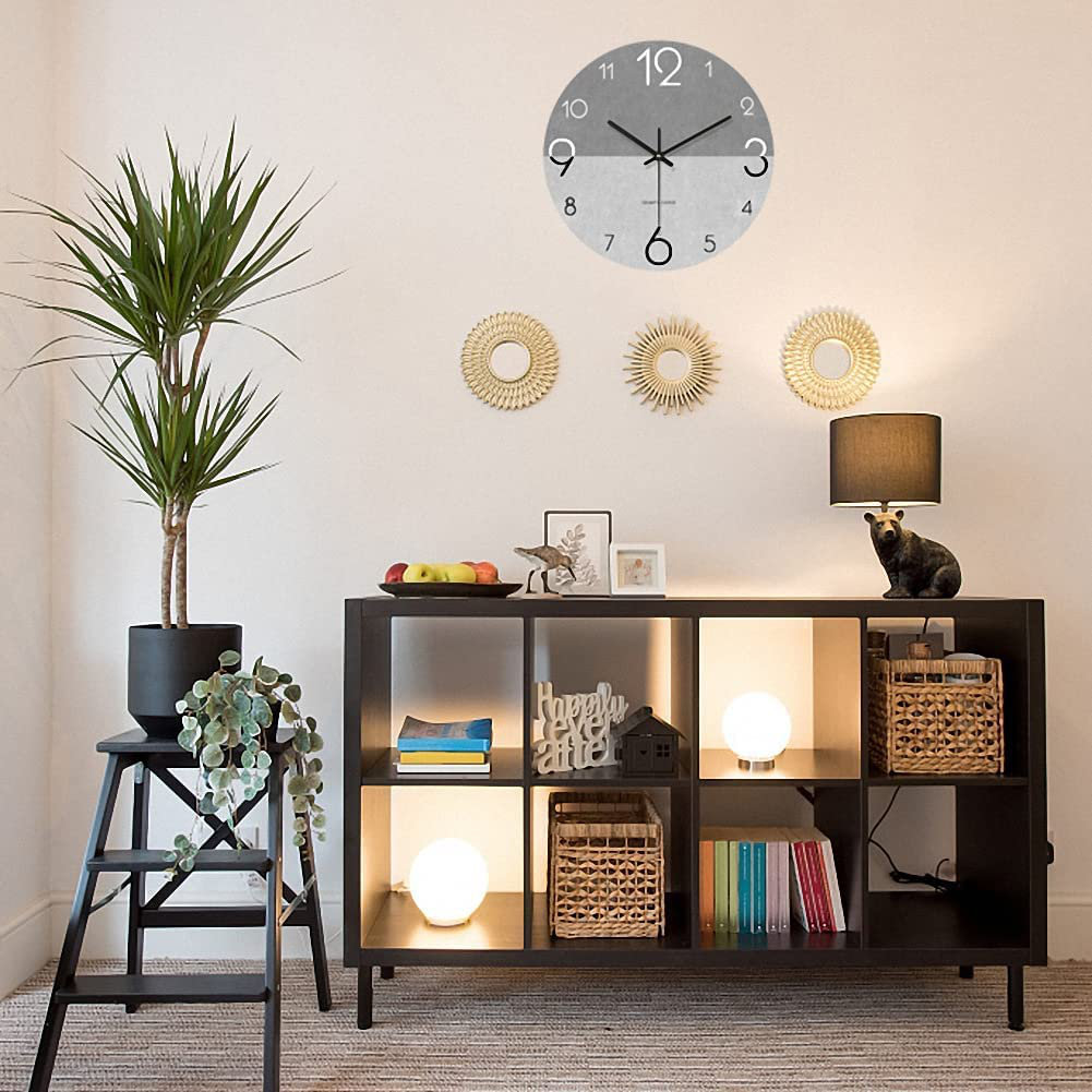 Ivy Bronx Silent Wall Clocks Non Ticking 12 Inches Modern Wall Clock ...