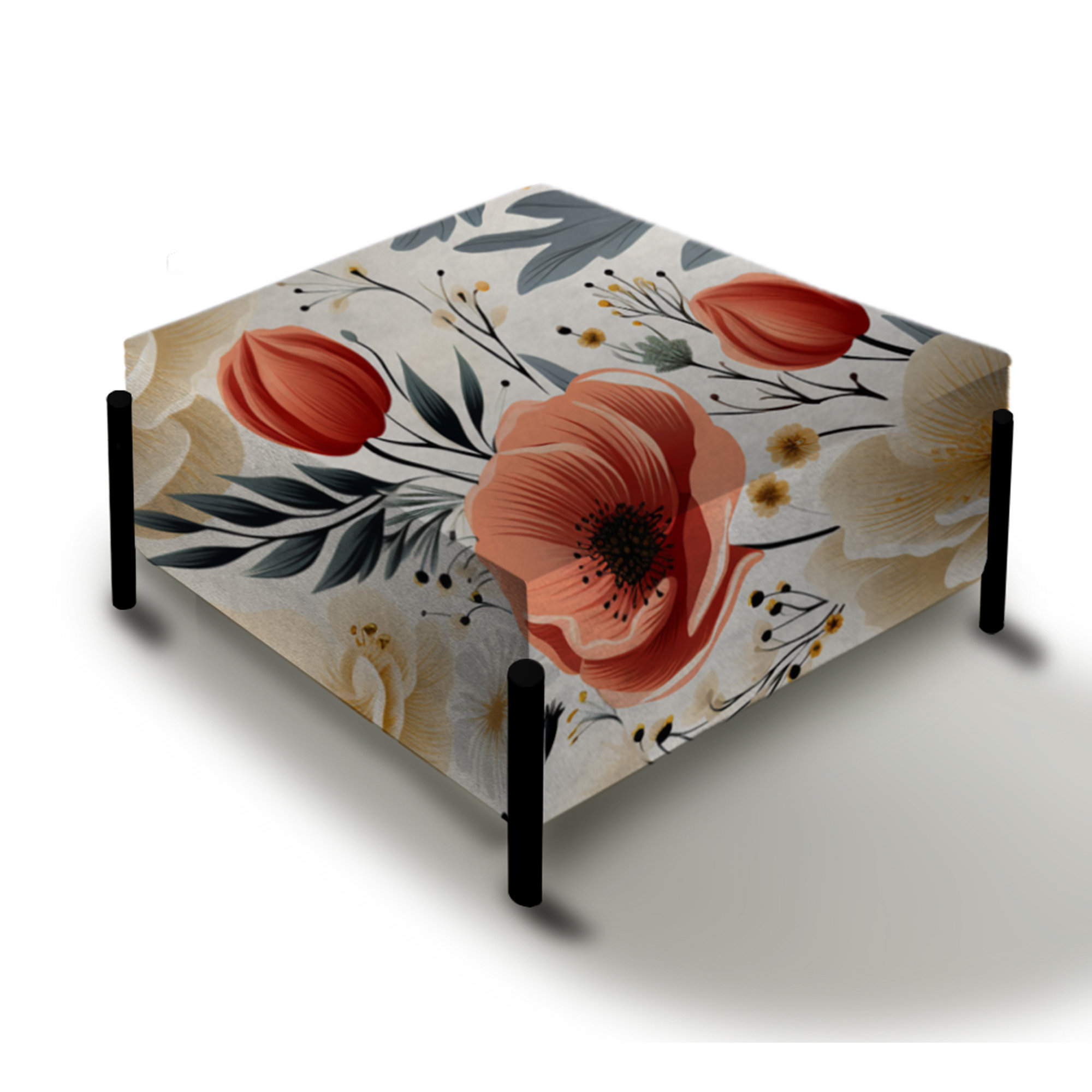 Design Art Contemporary Floral Fusion Medley Collage - Floral Large ...