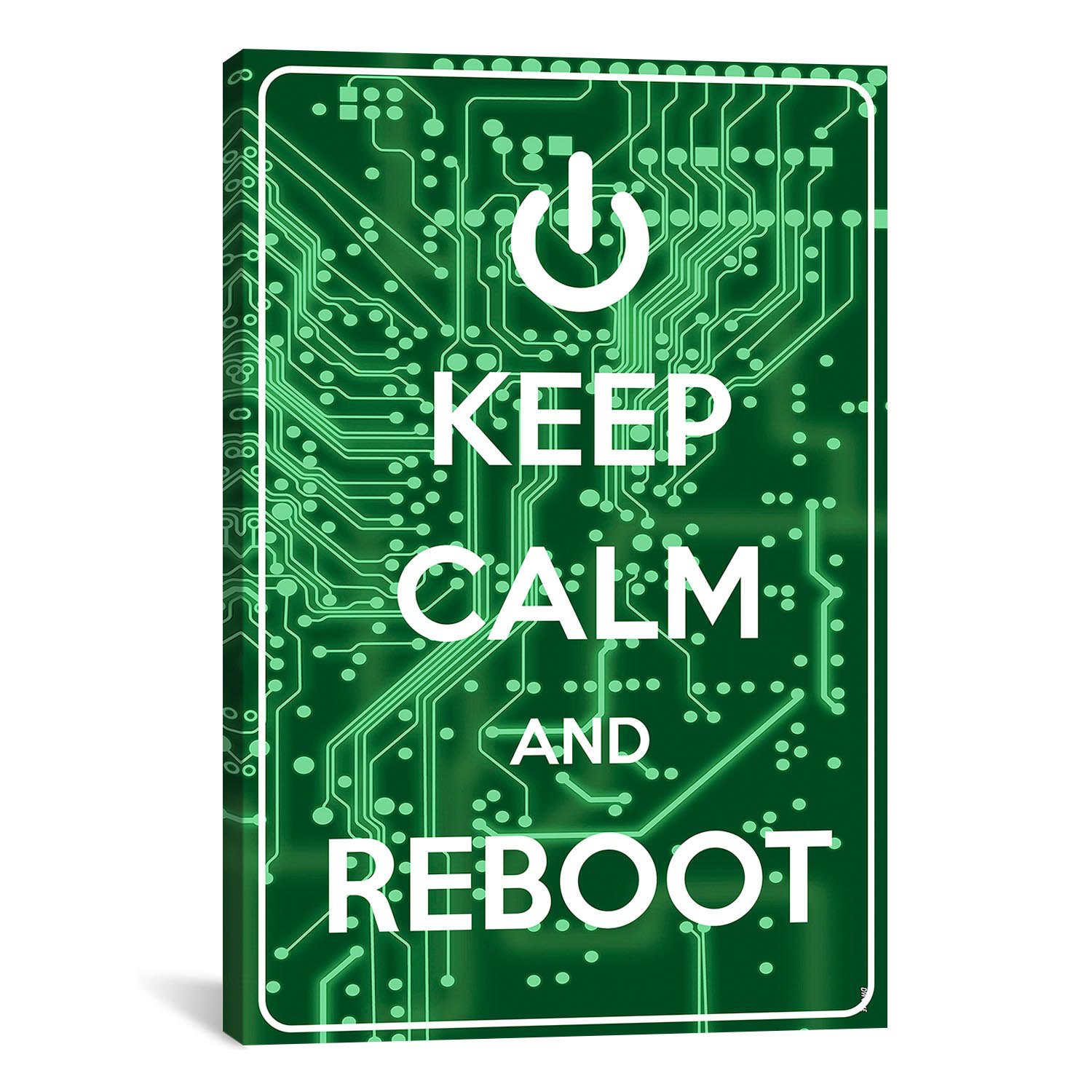 Winston Porter Keep Calm and Reboot Graphic Art on Canvas | Wayfair