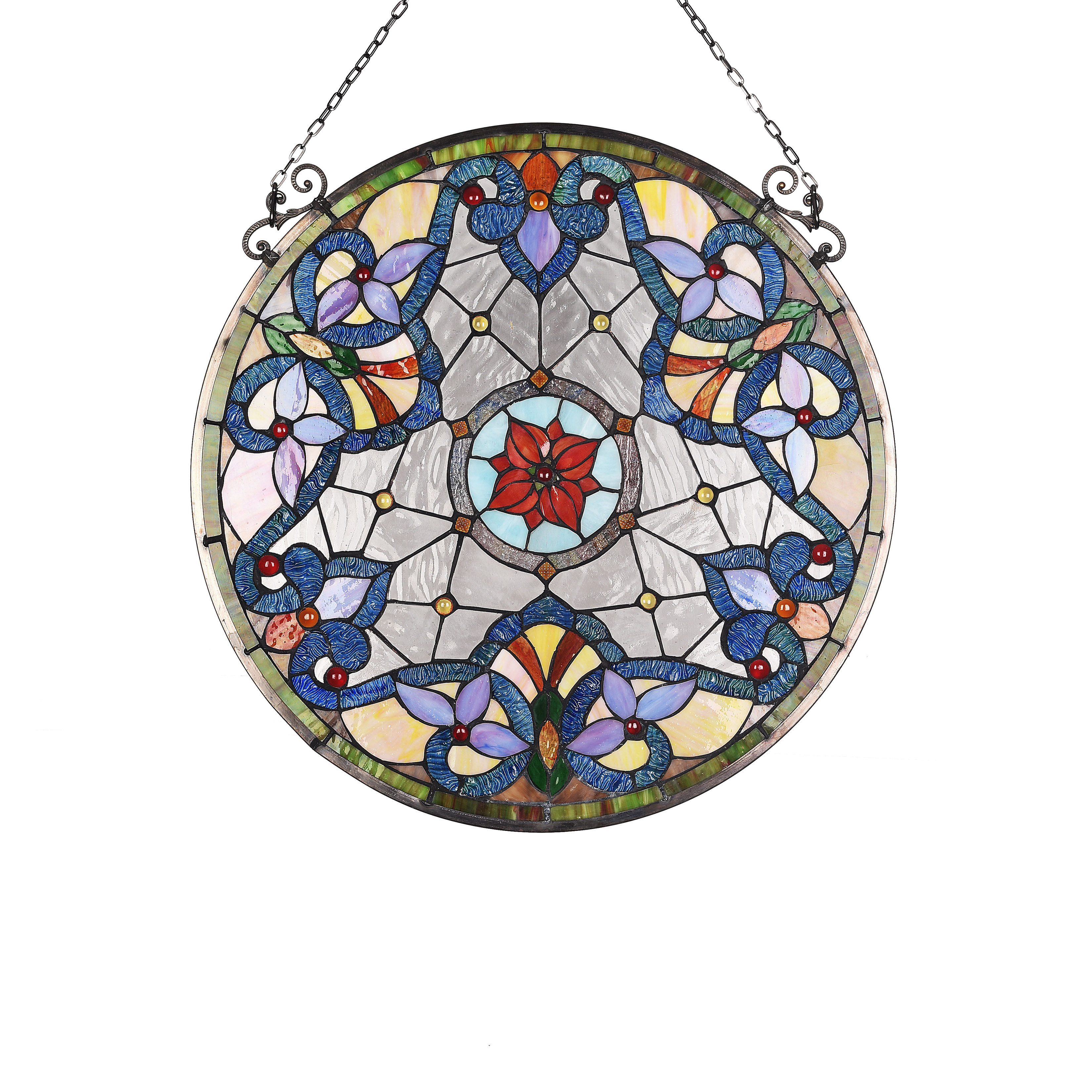 Astoria Grand Tiffany Glass Window Panel | Wayfair