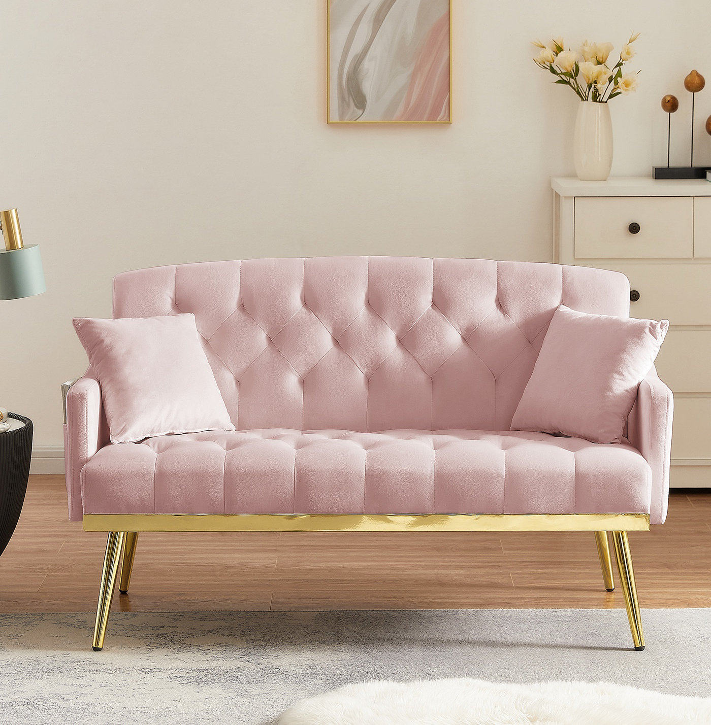 GZMWON Modern Living Room Sofa Comfy Couch Contemporary Design Loveseat ...