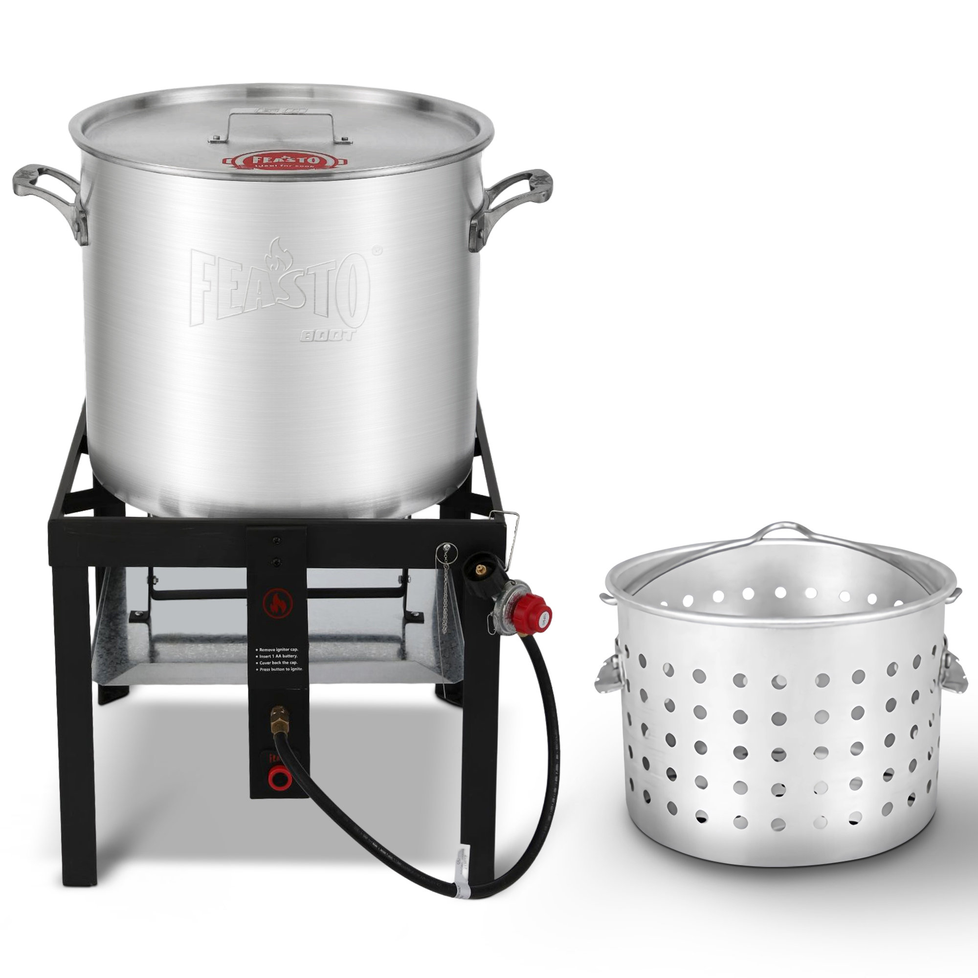 Feasto Outdoor Cooking Series 80 QT Aluminum Propane Single Jet Boil ...