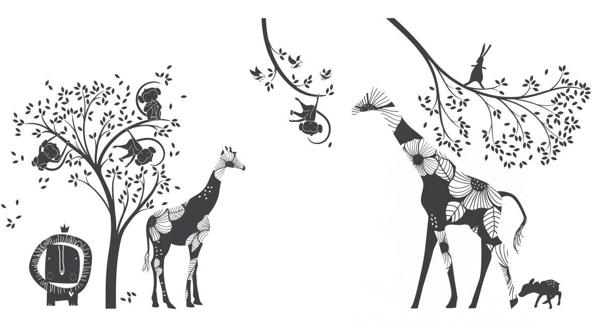 LittleLion Studio Baby Jungle Wall Decal - Wayfair Canada